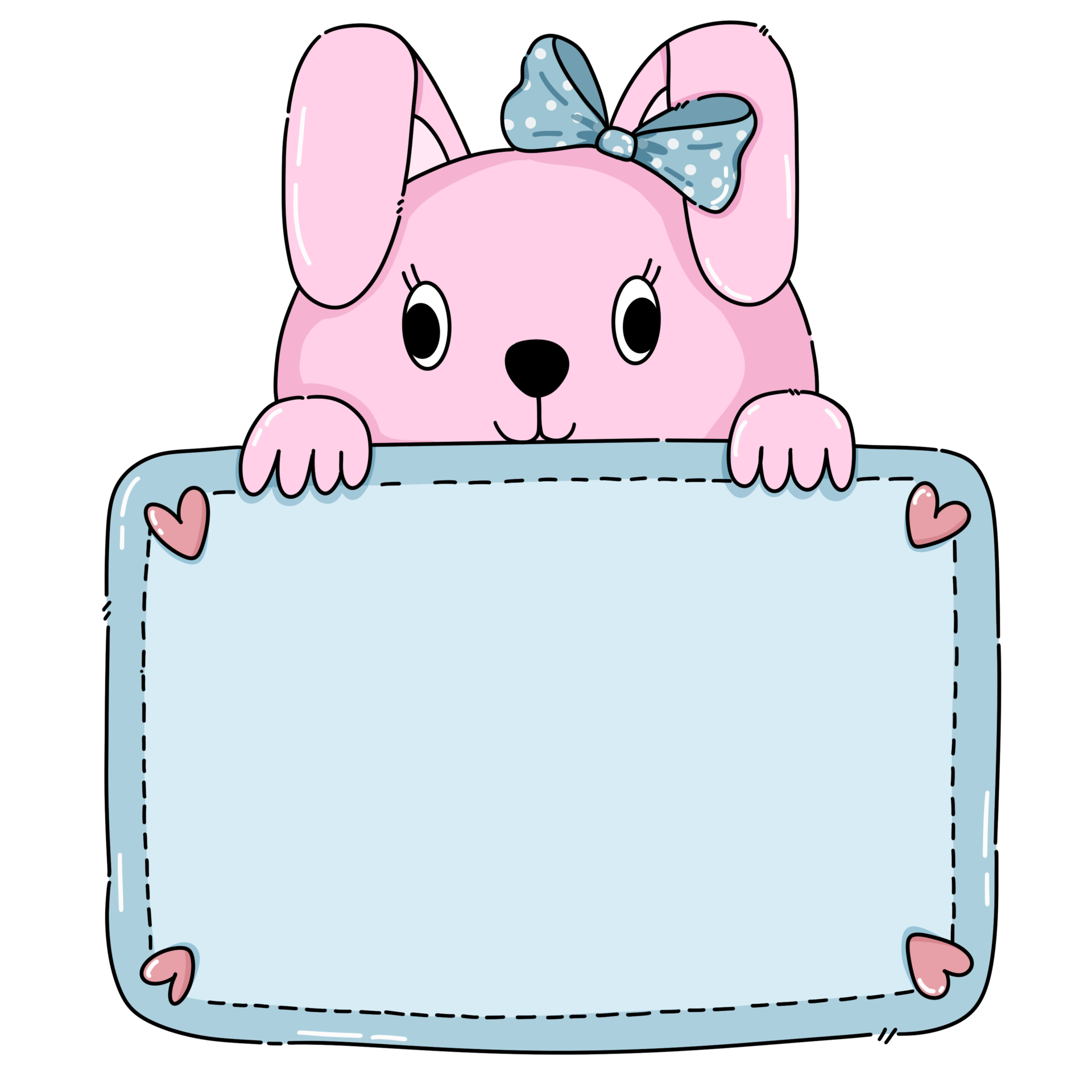 Cute Pink Bunny 35623185 Png