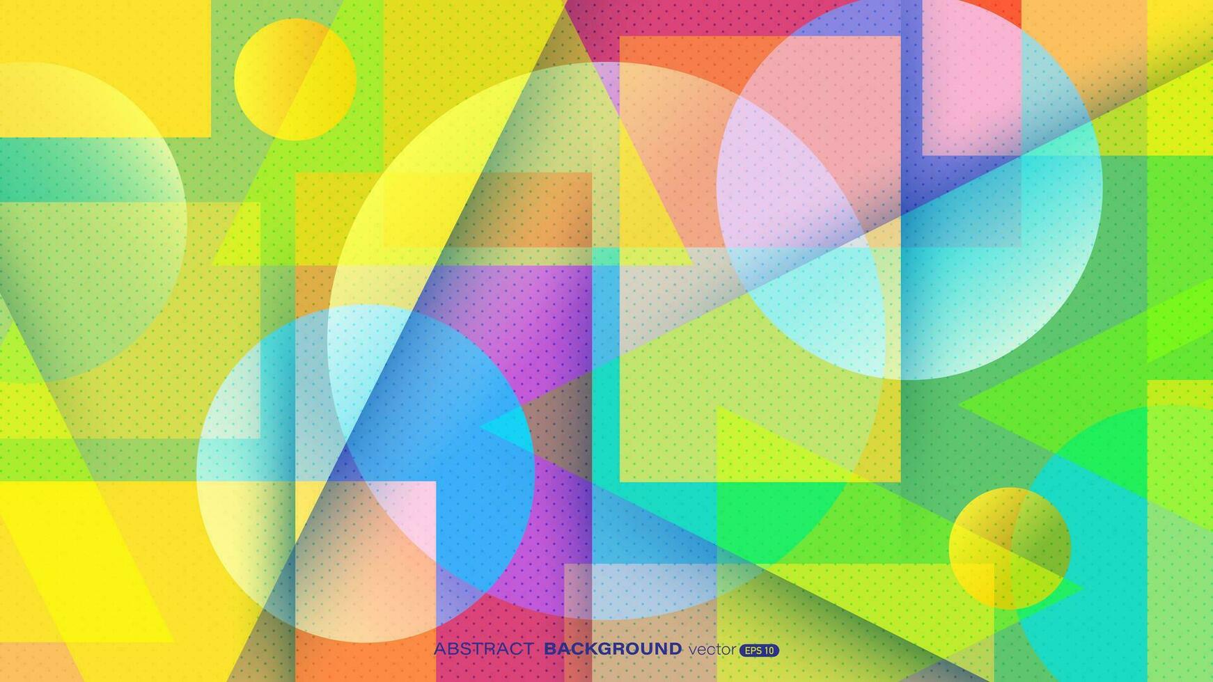 Abstract background decoration with geometric colorful shape ...