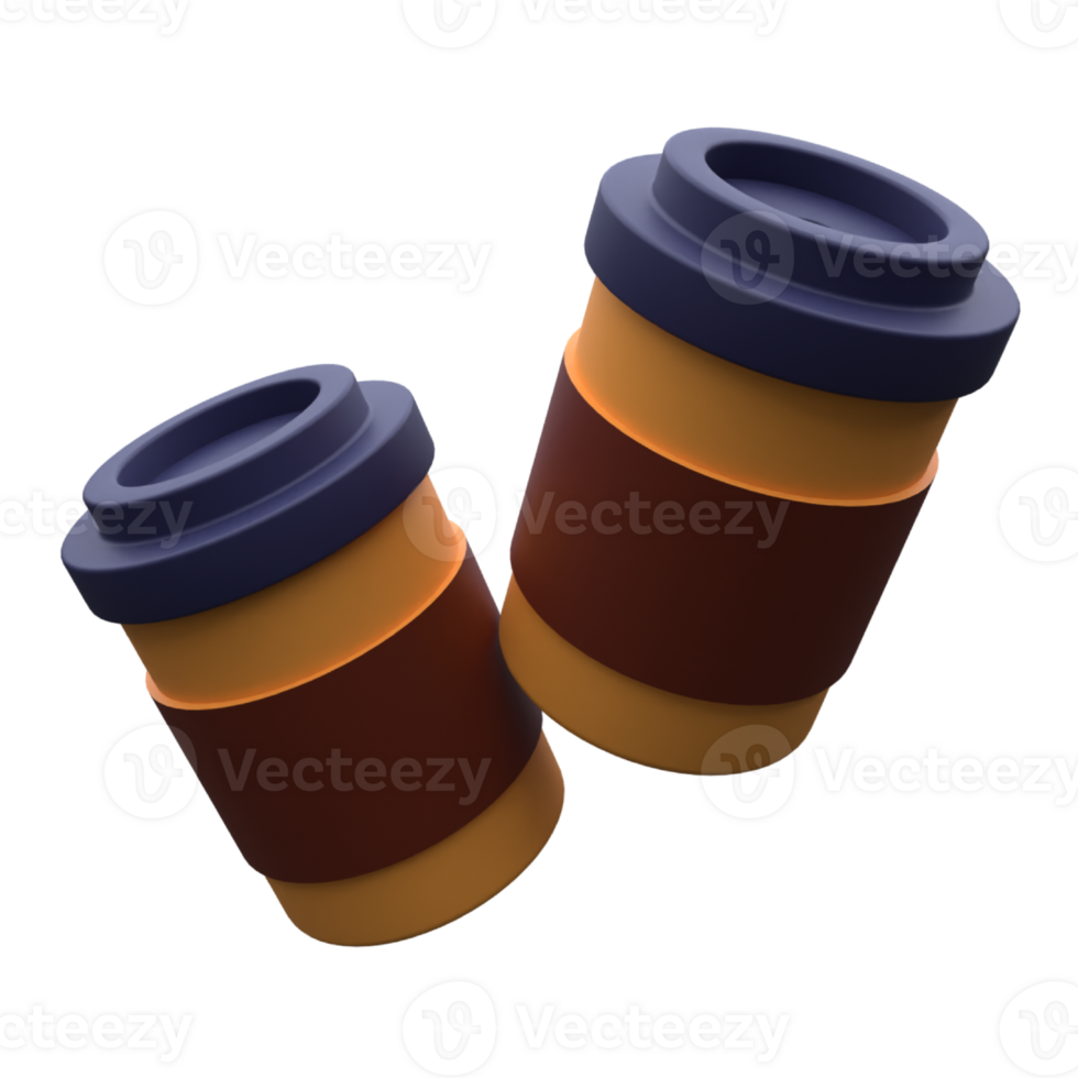 Unique 3d Coffee Glass Cup Simple Icon Renderingrealistic Vector Illustration 35625005 Png