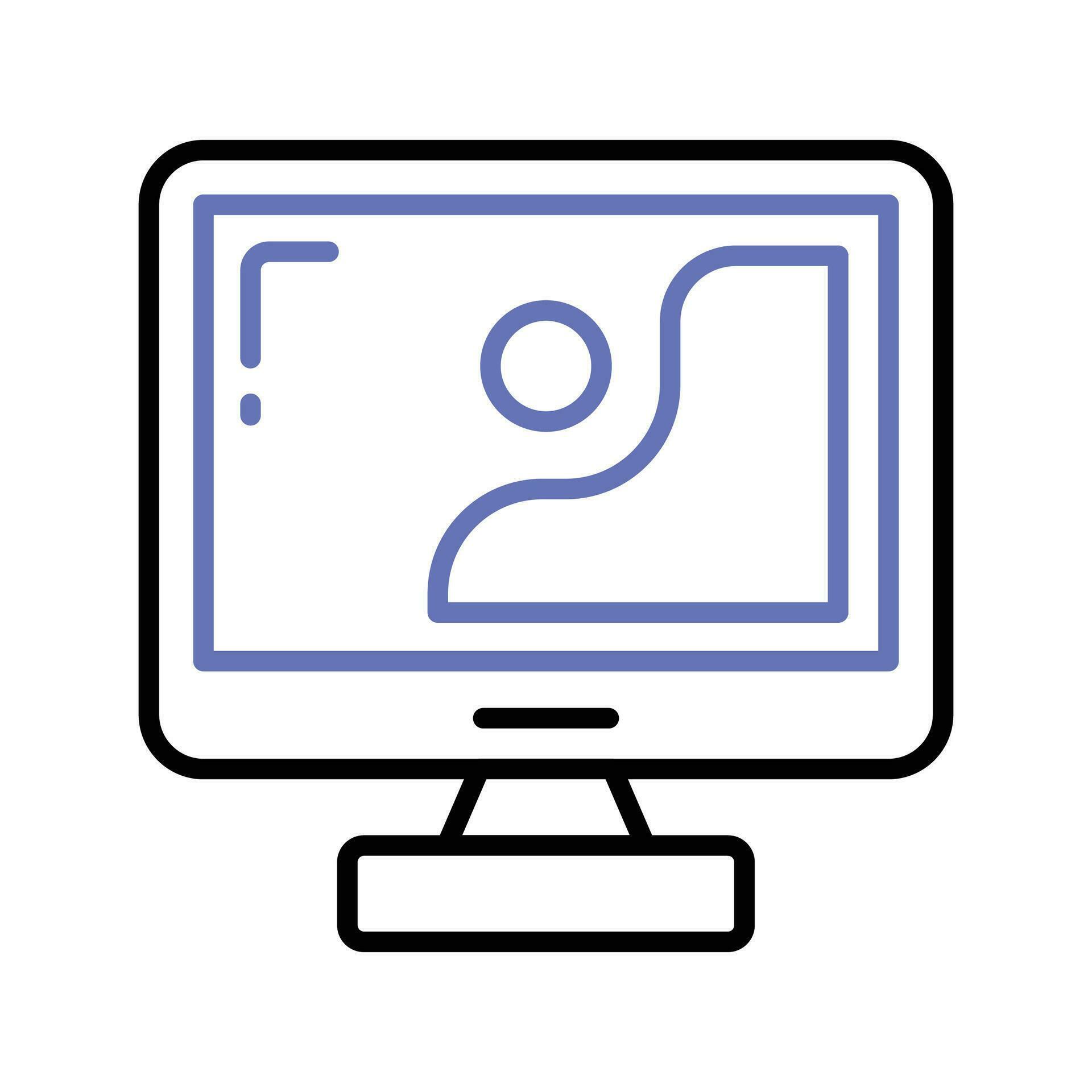 design inside monitor showing concept icon of digital art in flat style ...