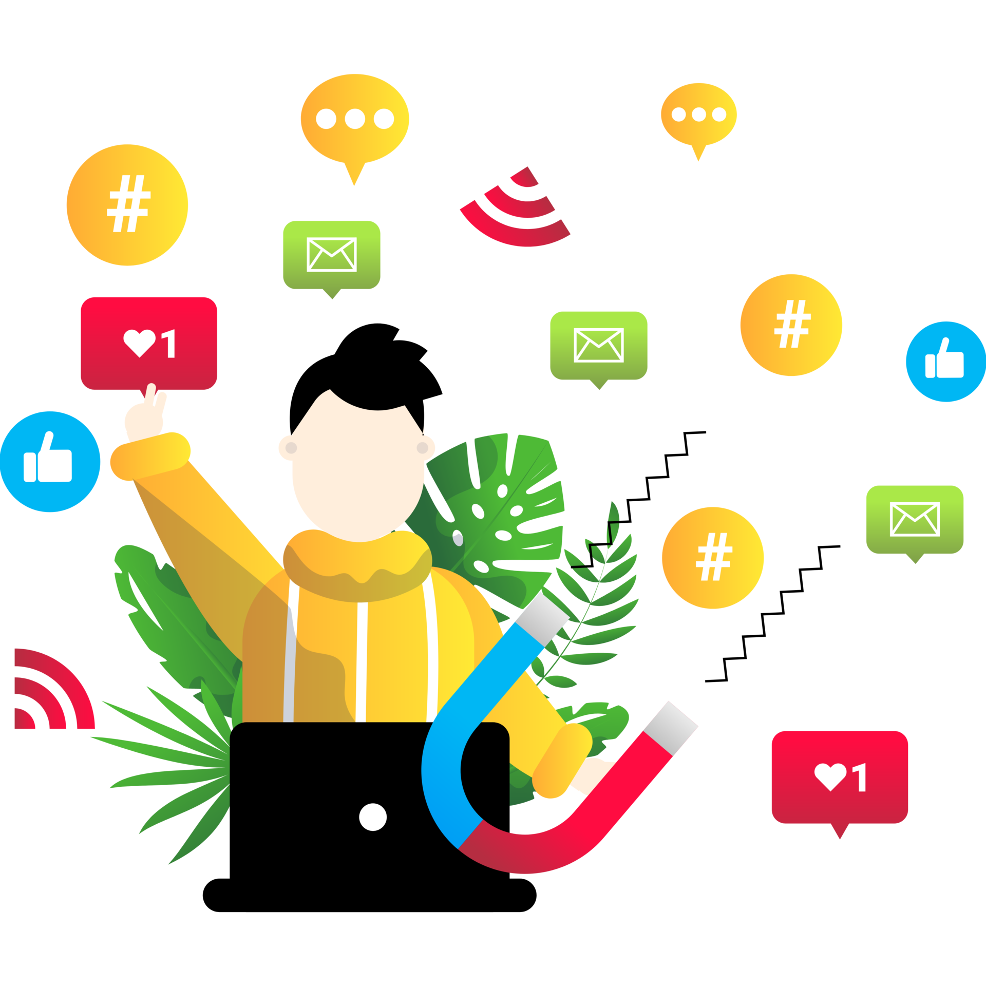 Social Media Illustration 35629988 Png