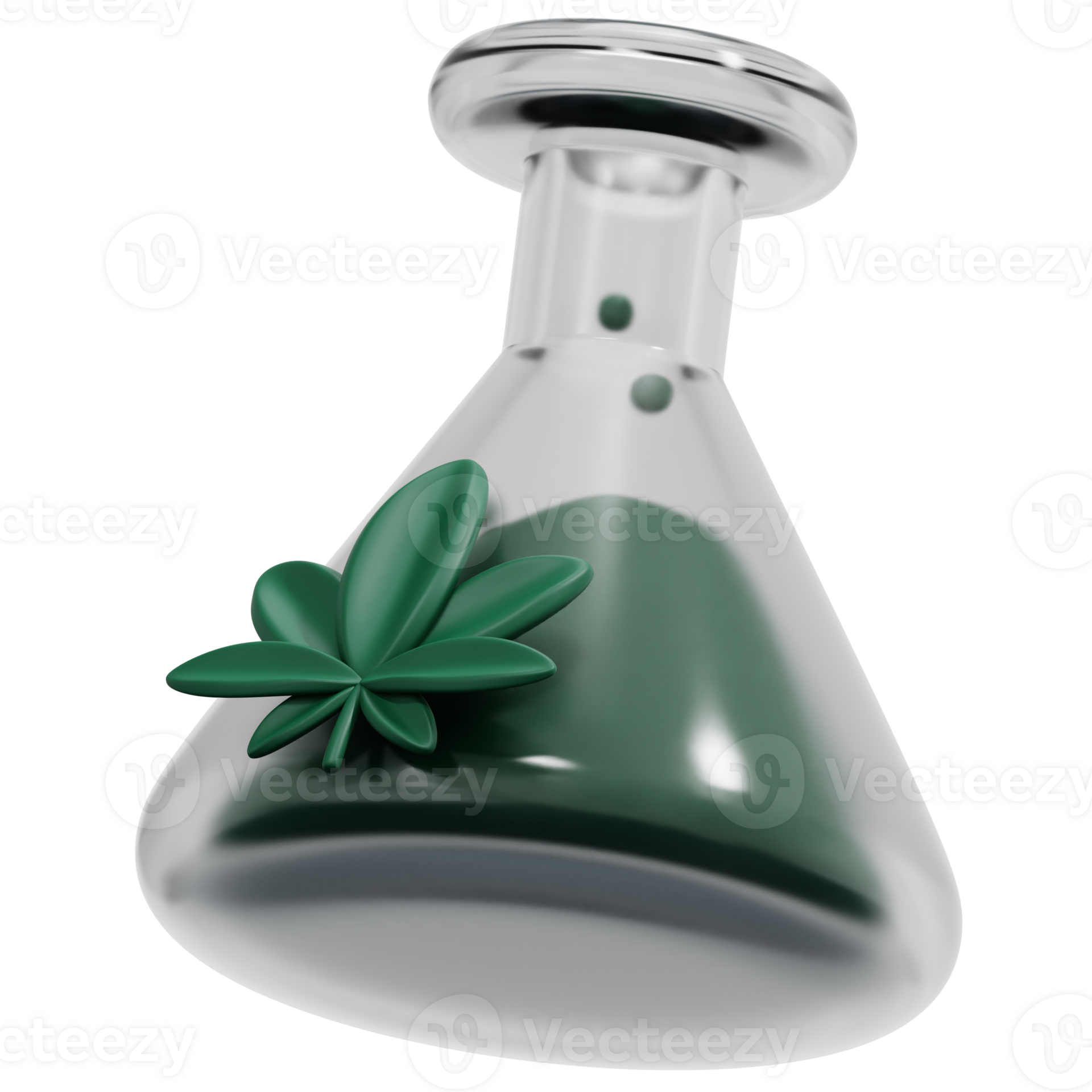 flask 3d render icon illustration 35631447 PNG