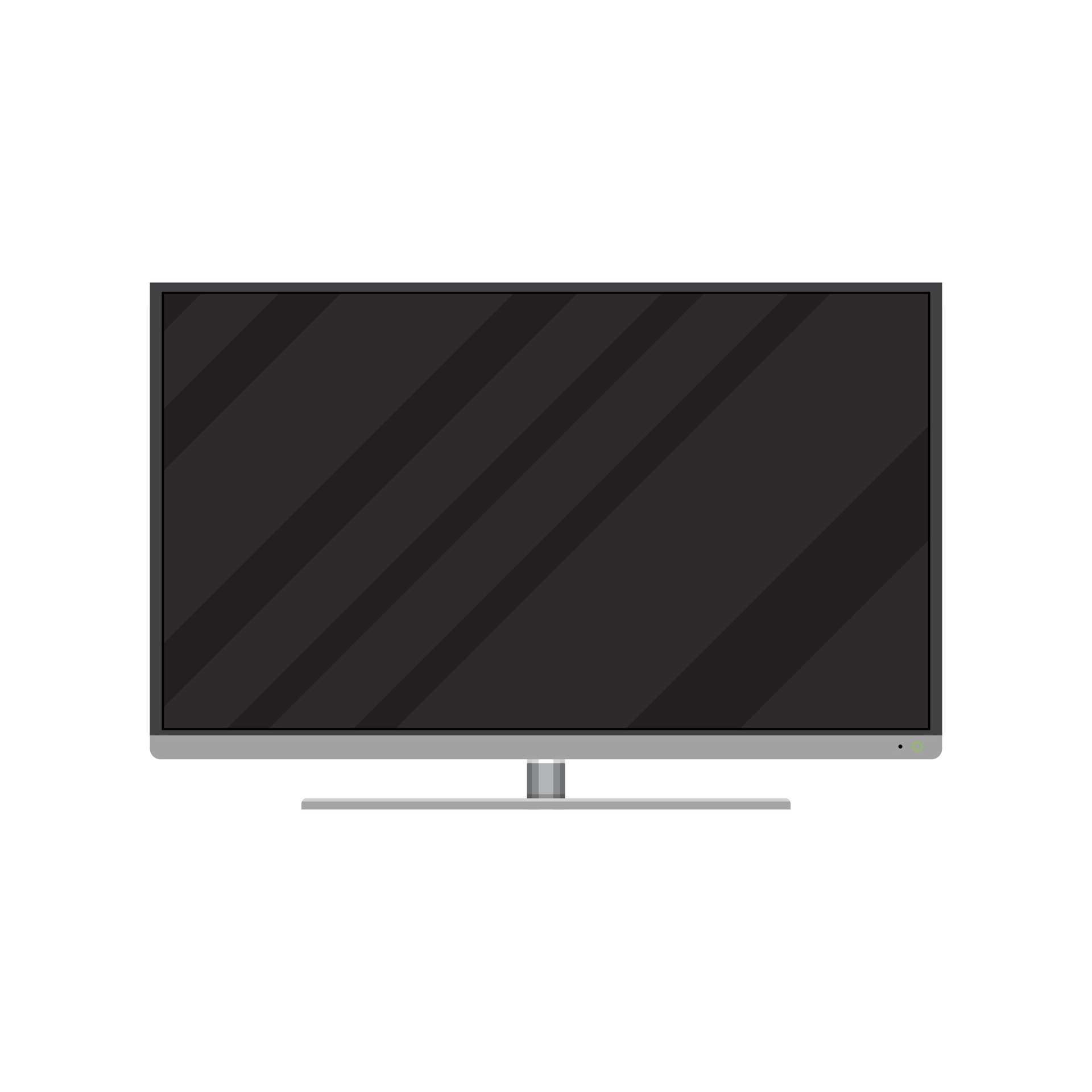 Frontal view of modern widescreen led or lcd tv. vector illustration in flat style 35632455 ...