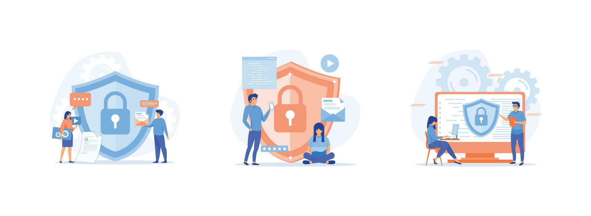 Safety And Confidential Data Protection Internet Security Social Media