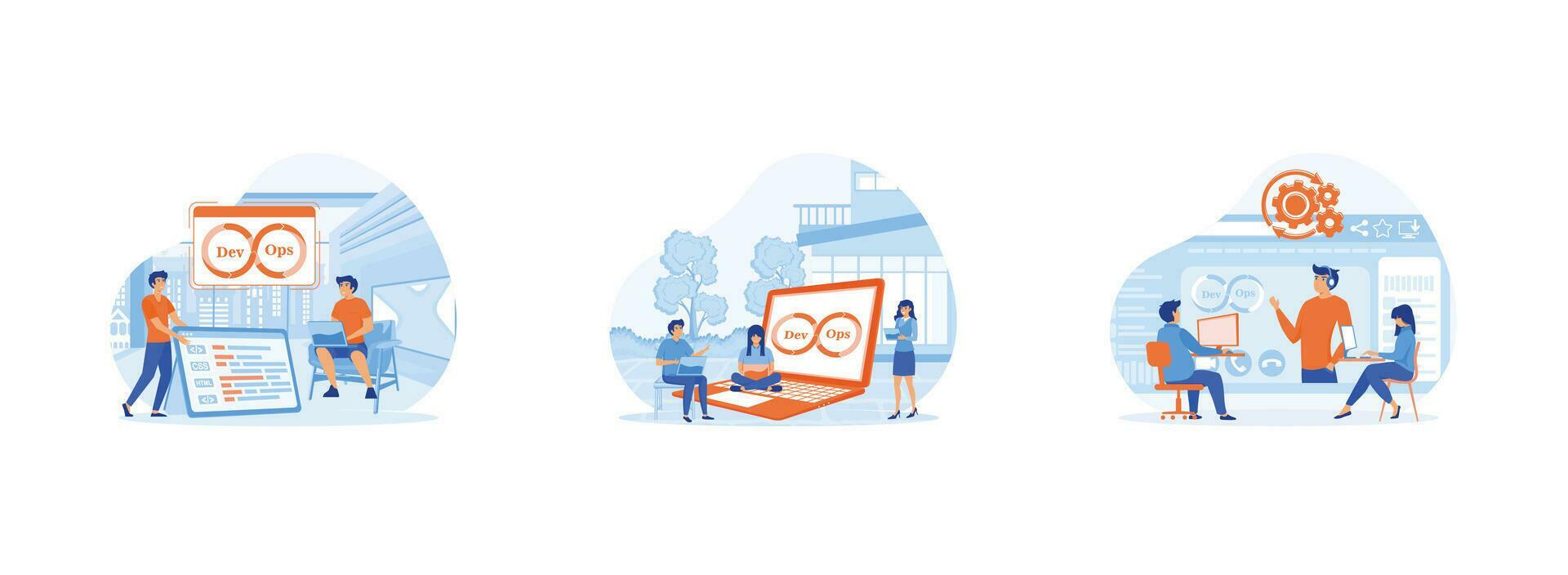 Developers.technical support teams working together to build an engineering system. Software ...