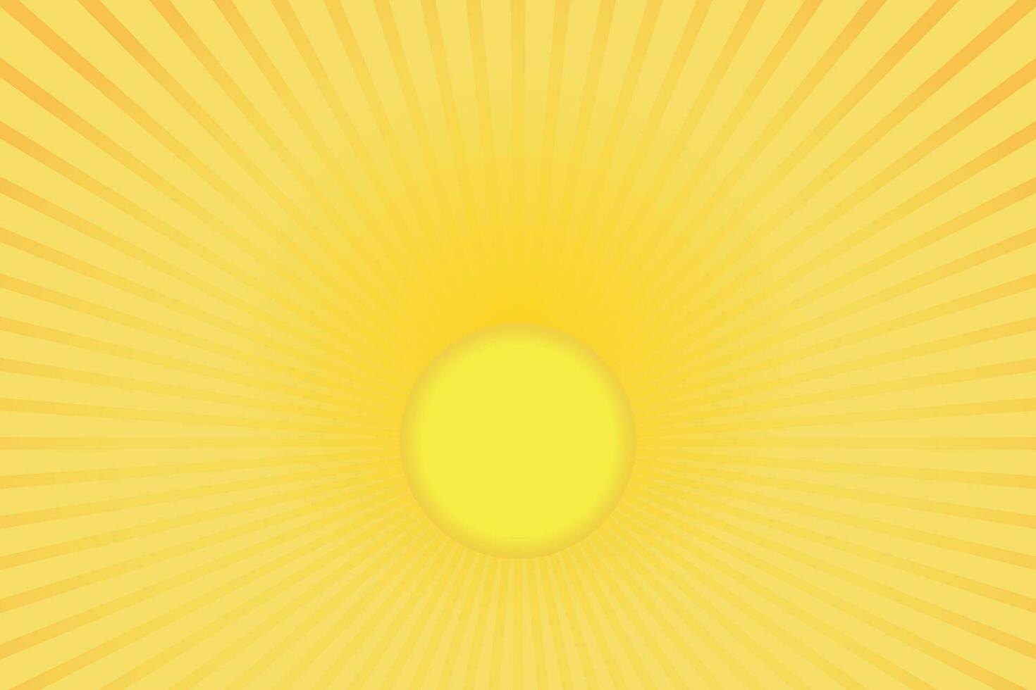 Sun Rays Retro Vintage Style On Yellow Background Sunburst Pattern