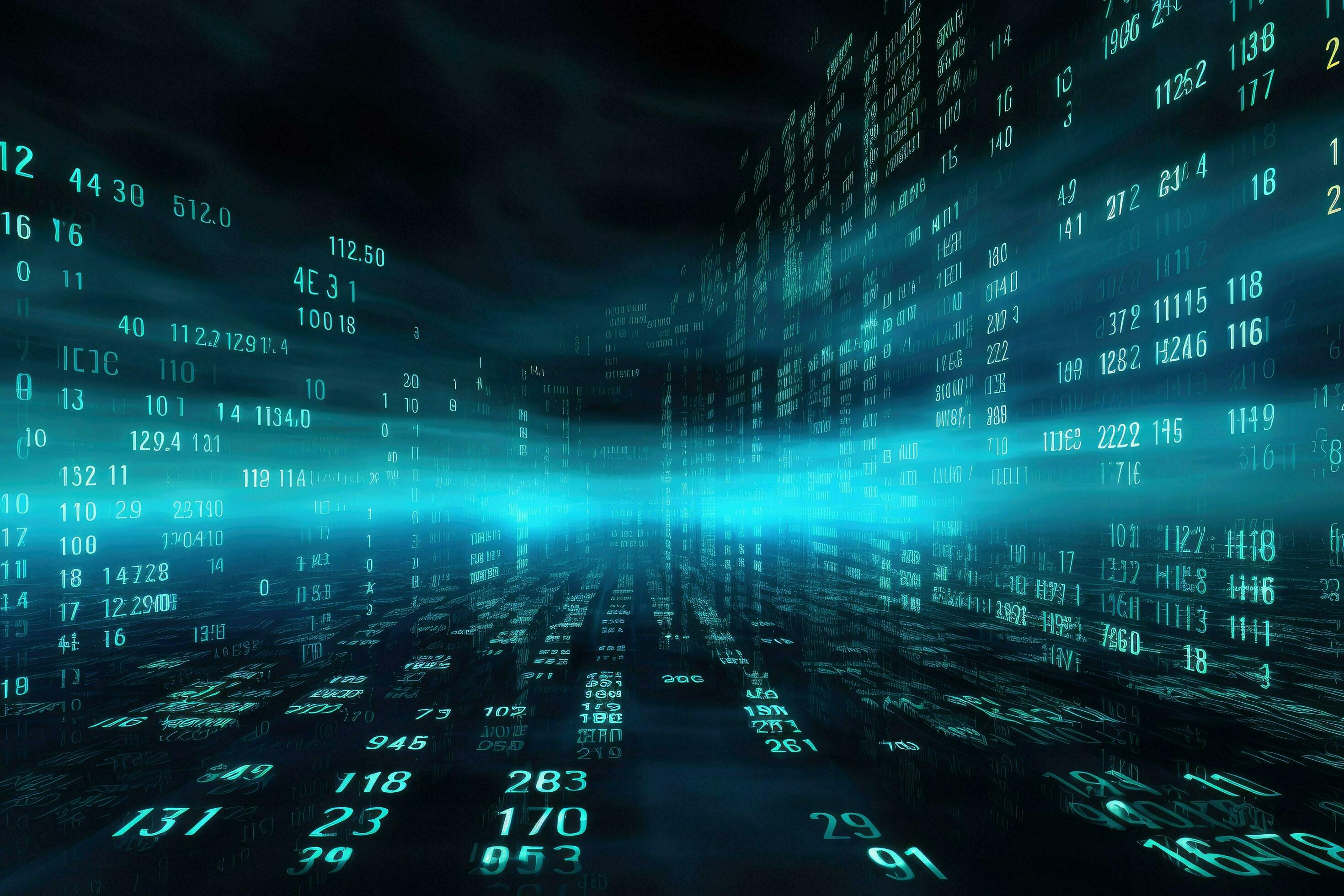 AI generated Binary Realistic tech colorful background modern devices ...