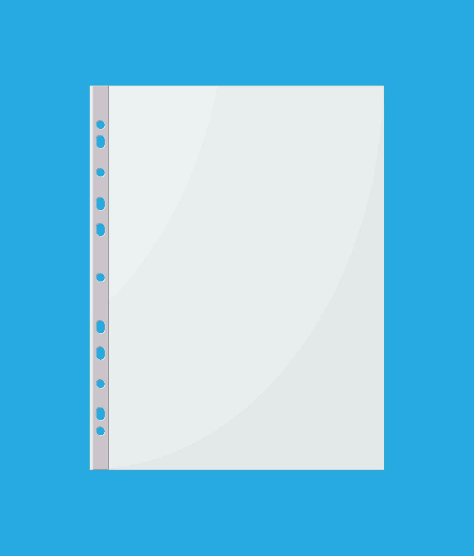 Plastic file for paper document. School, business, education template. Stationery. Office supply ...