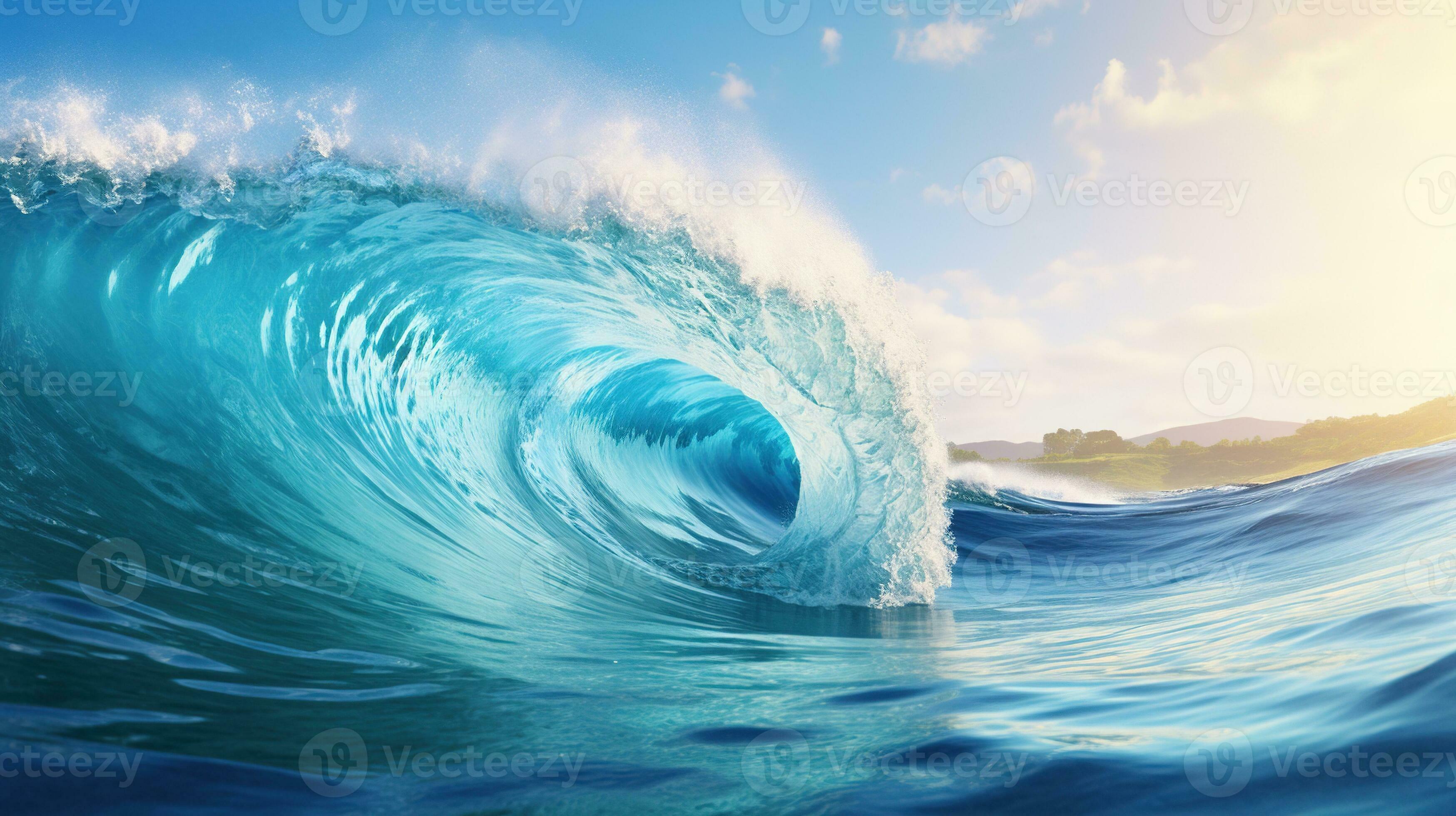 AI generated Ocean Wave. Nature, Sea, Beach, Extreme Weather Concept 35635760 Stock Photo at ...