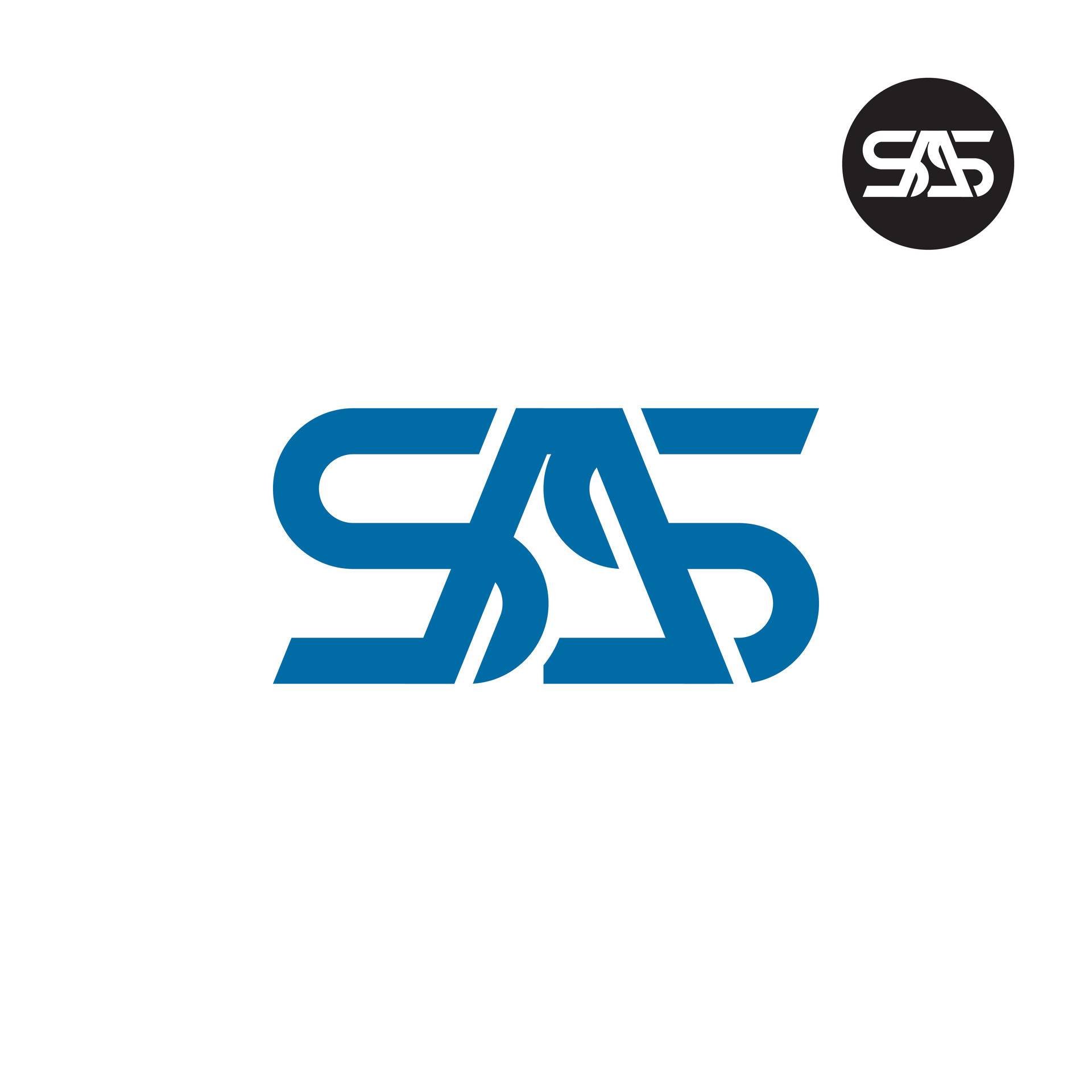 Letter SAS Monogram Logo Design 35641497 Vector Art at Vecteezy