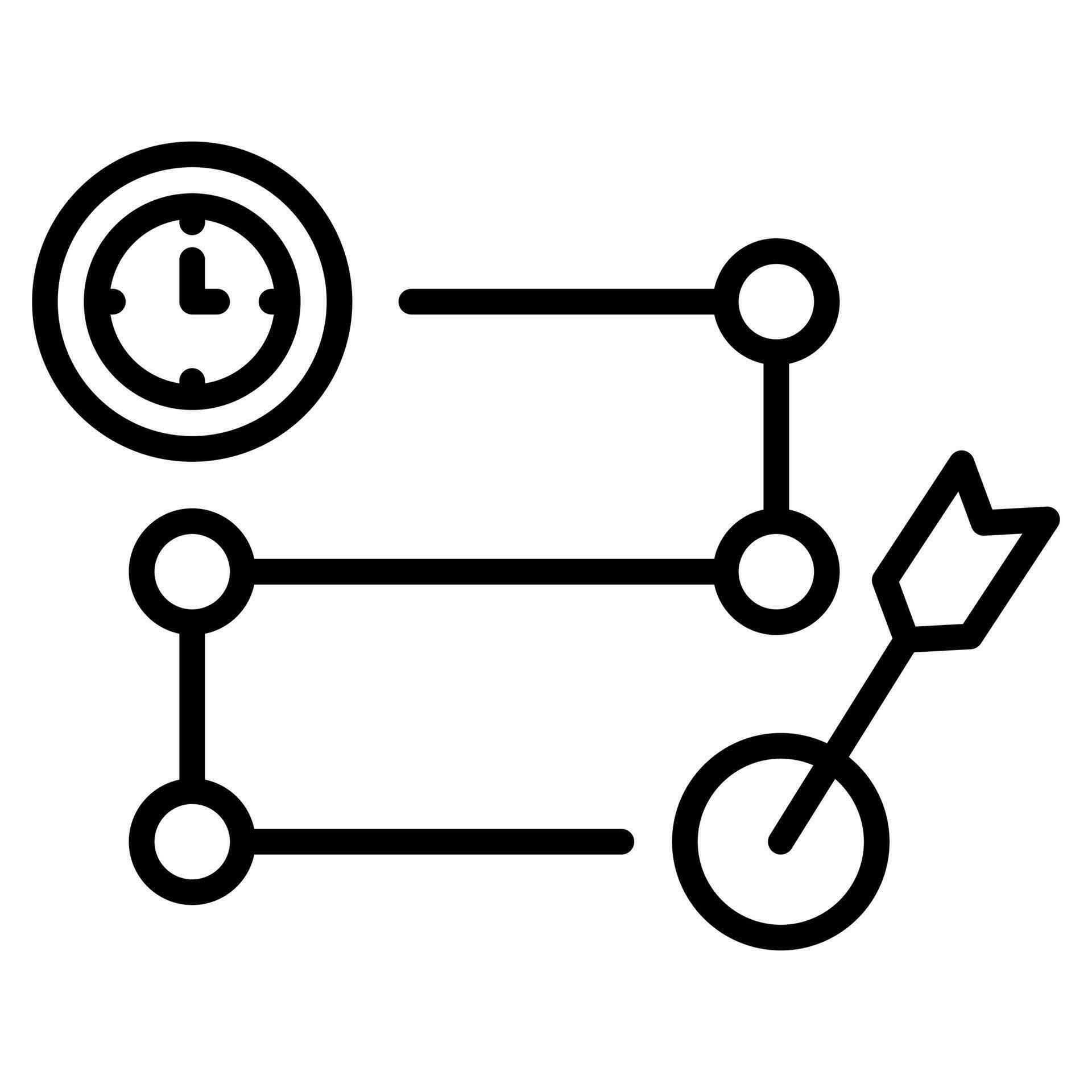 Project Timeline Icon line vector illustration 35642148 Vector Art at ...