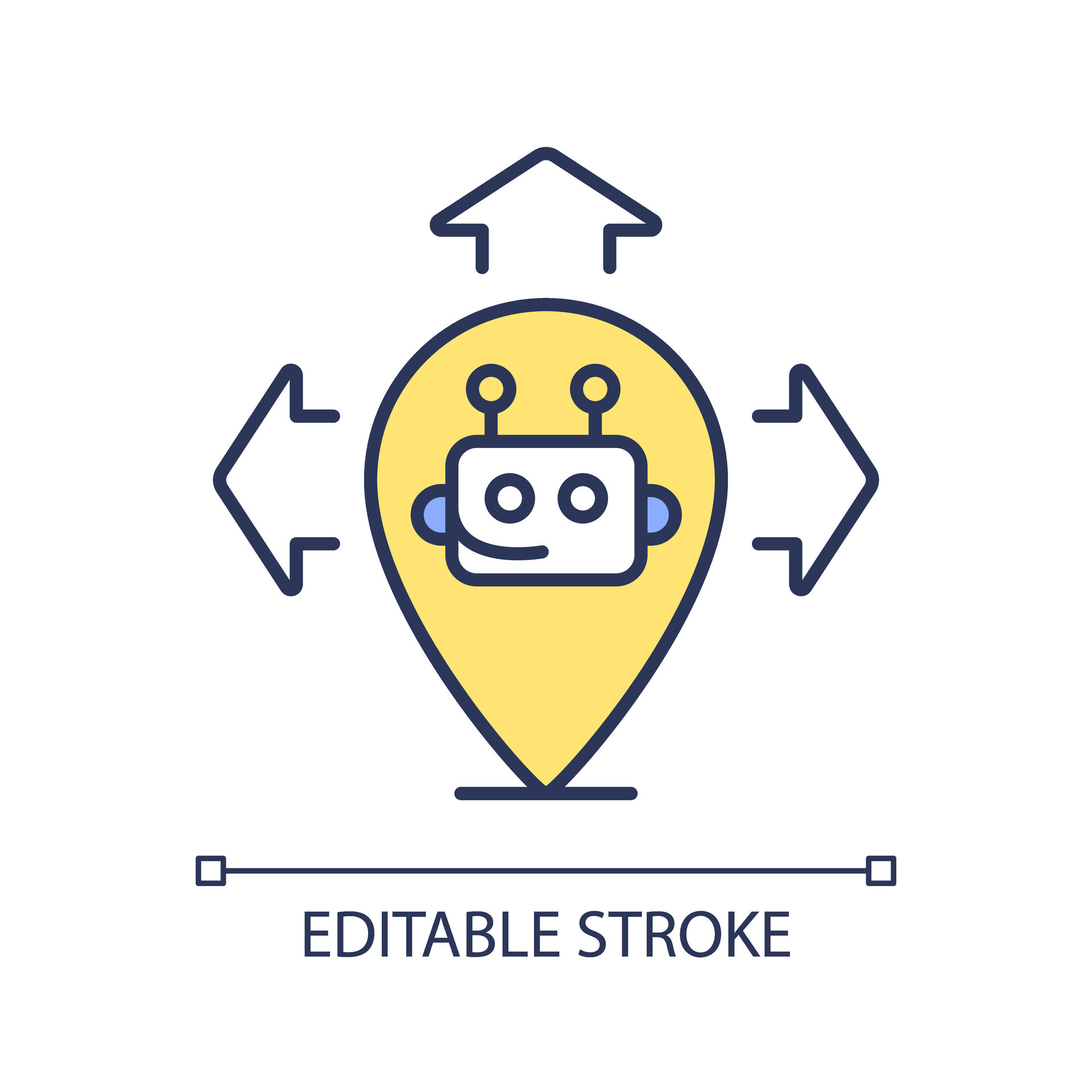2d Editable Expand Ai Ops Usage Icon Representing Ai Ops Isolated Vector Multicolor Thin Line