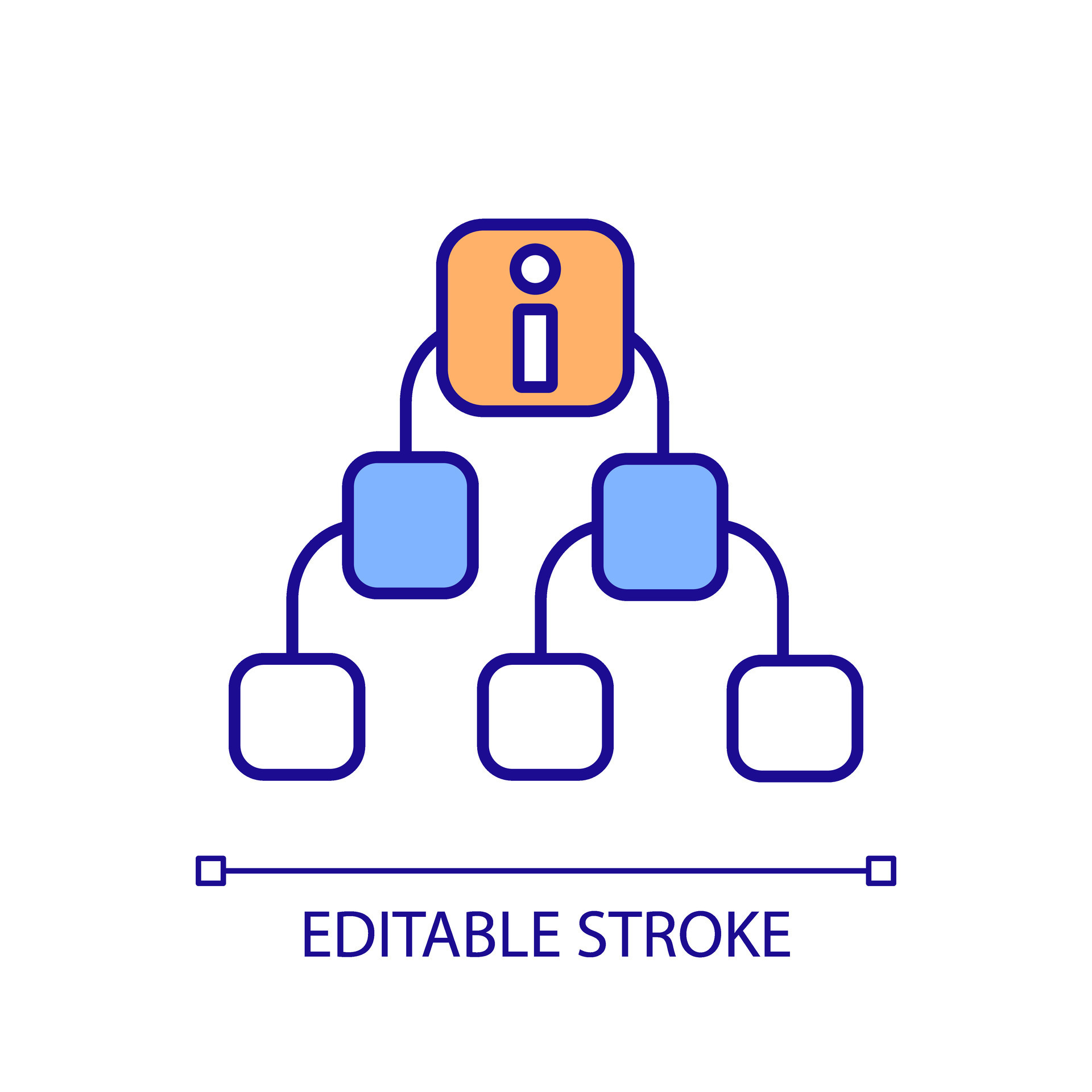2D editable modularity icon representing health interoperability ...