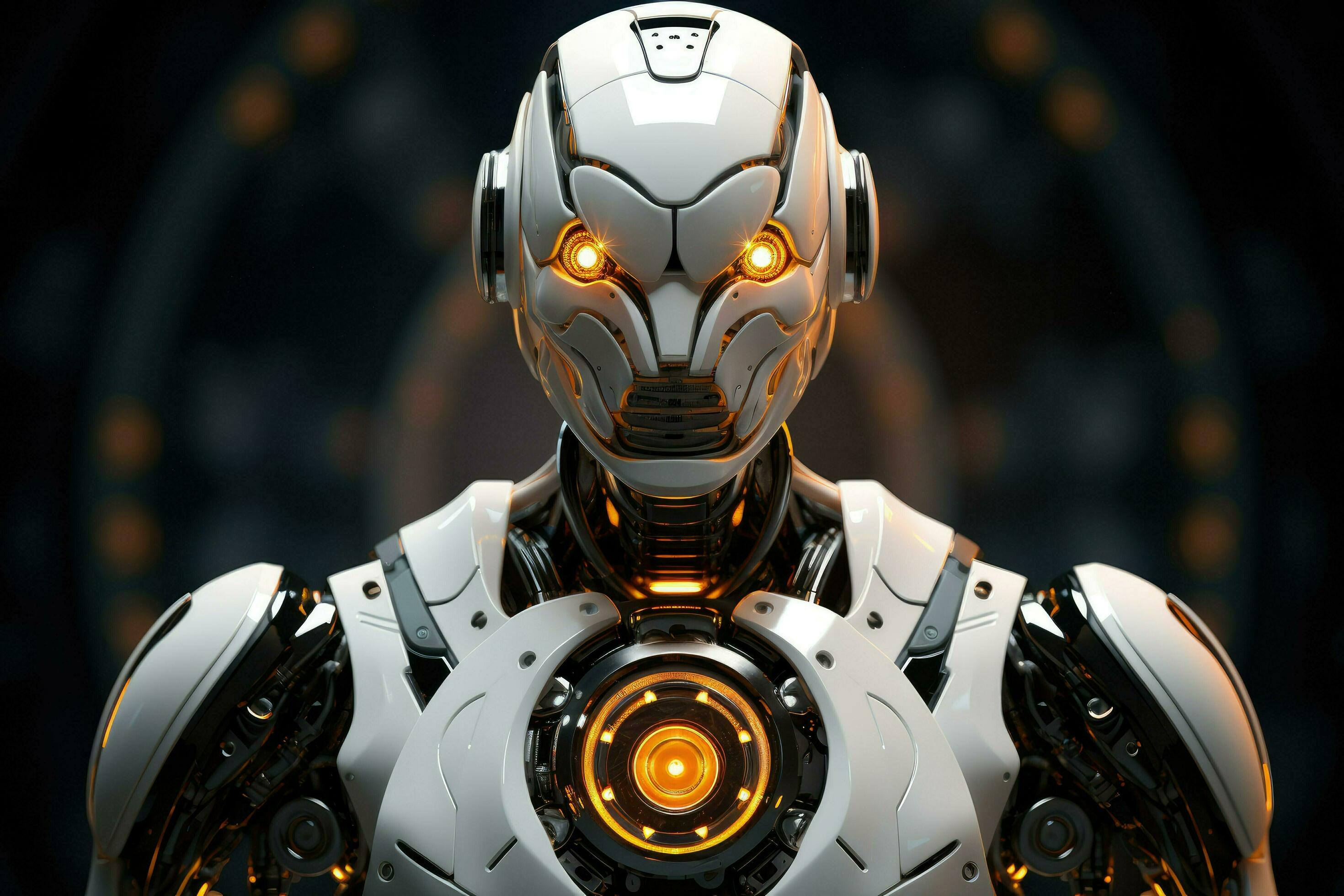 AI generated Modern futuristic robot with glowing eyes Ai generated 35645936 Stock Photo at Vecteezy