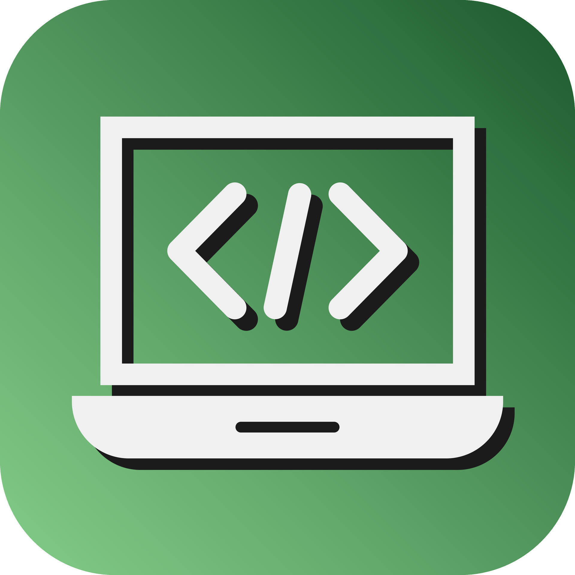 Coding Vector Glyph Gradient Background Icon For Personal And ...