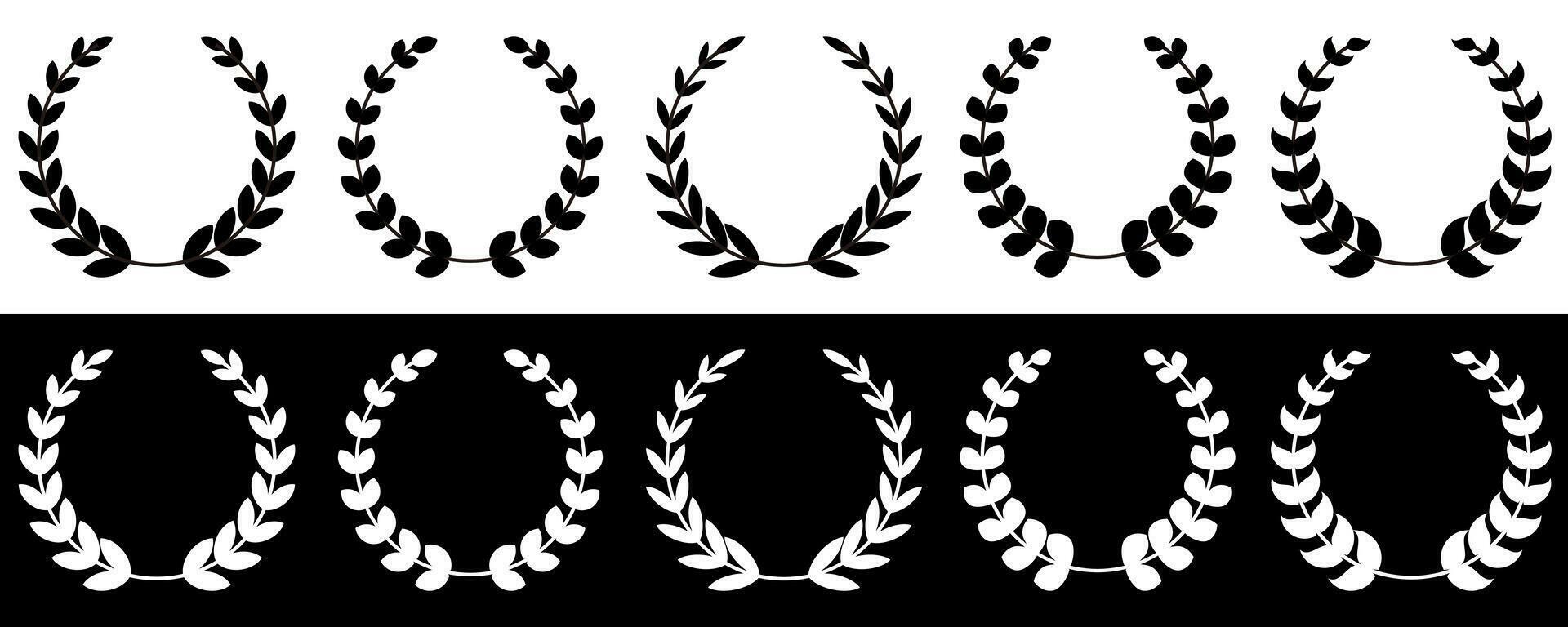 wreath icon set, simple and modern design. vector borders, frames for ...