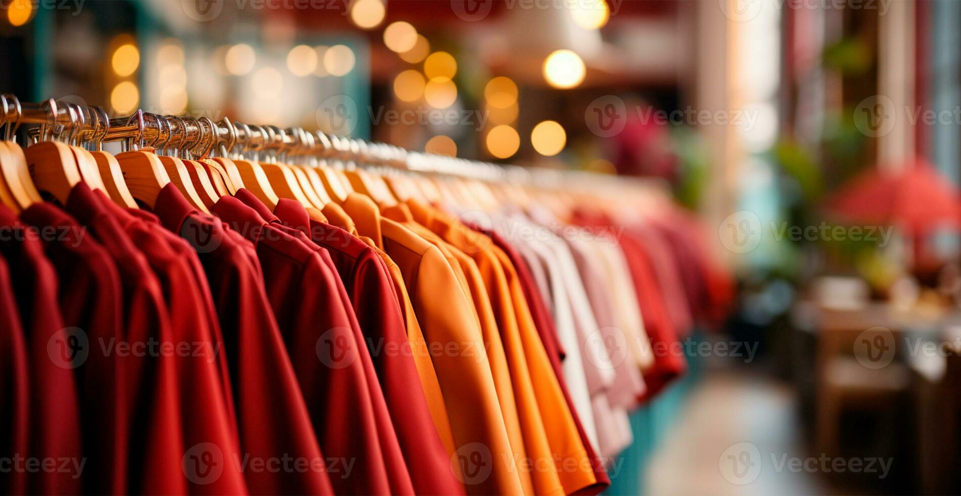 AI generated Clothing store, display cases and racks with clothes - AI generated image 35648803 ...