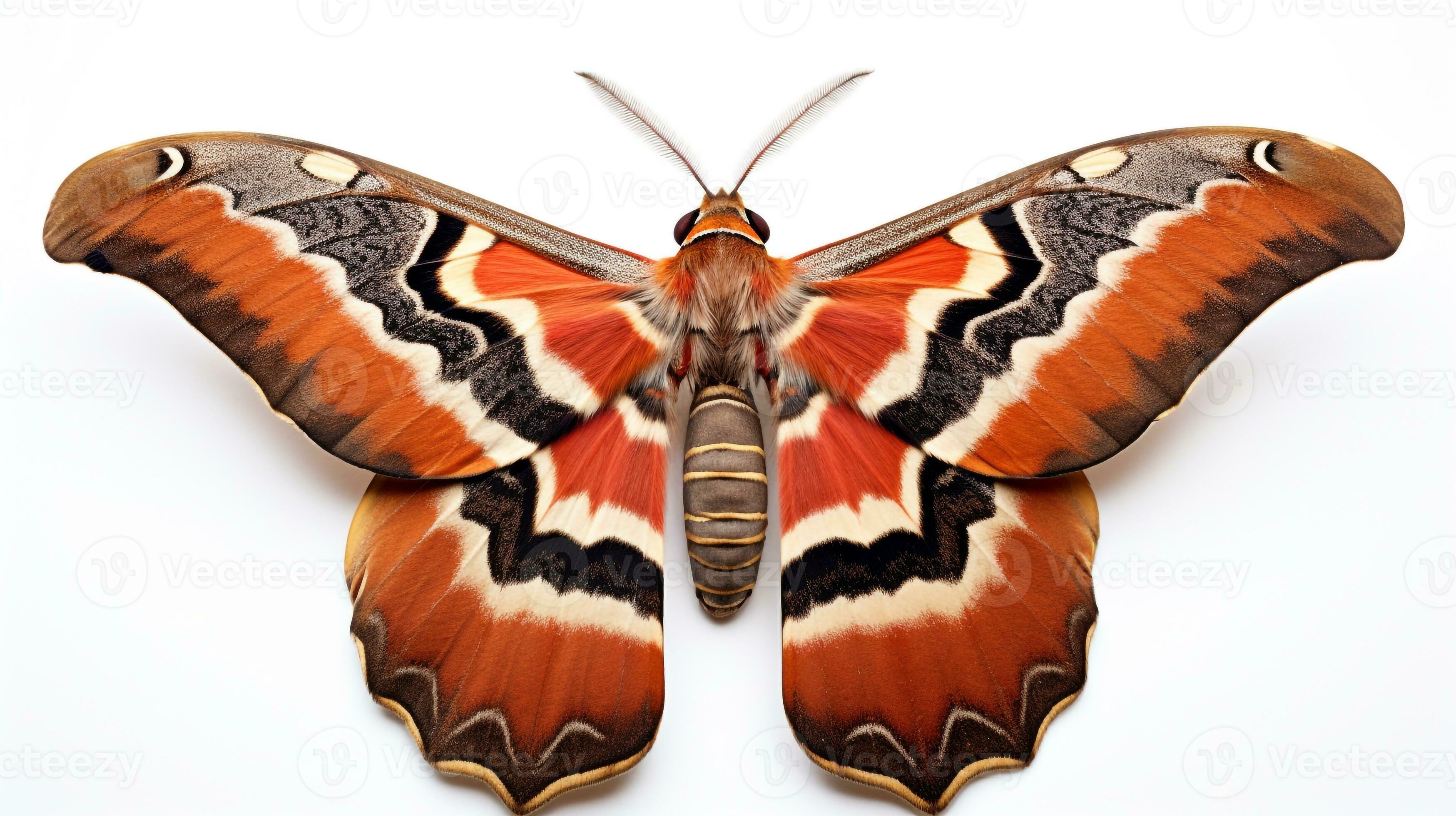 AI generated Photo of Atlas Moth isolated on white background. Generative AI 35650105 Stock ...