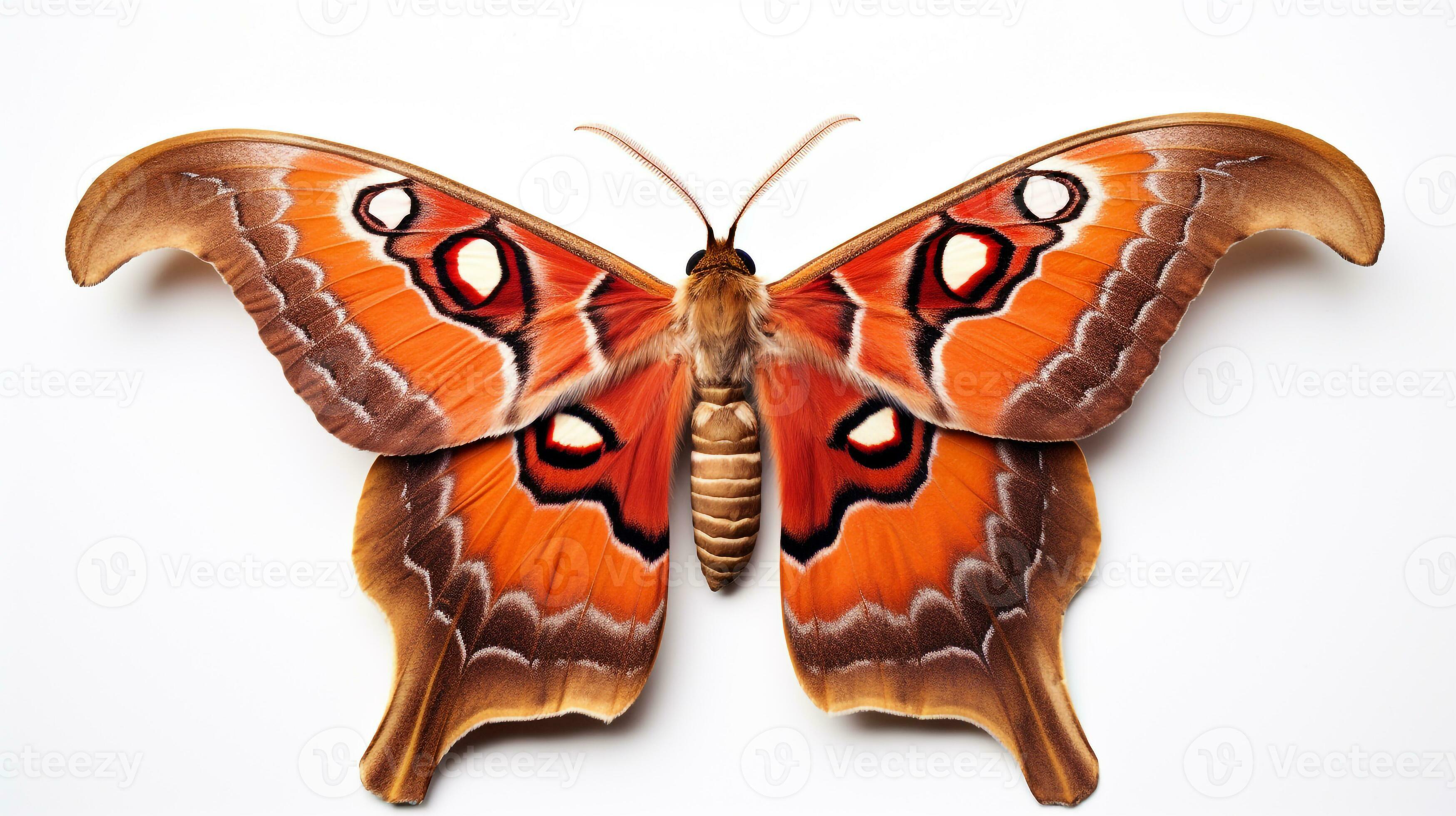 AI generated Photo of Atlas Moth isolated on white background. Generative AI 35650110 Stock ...