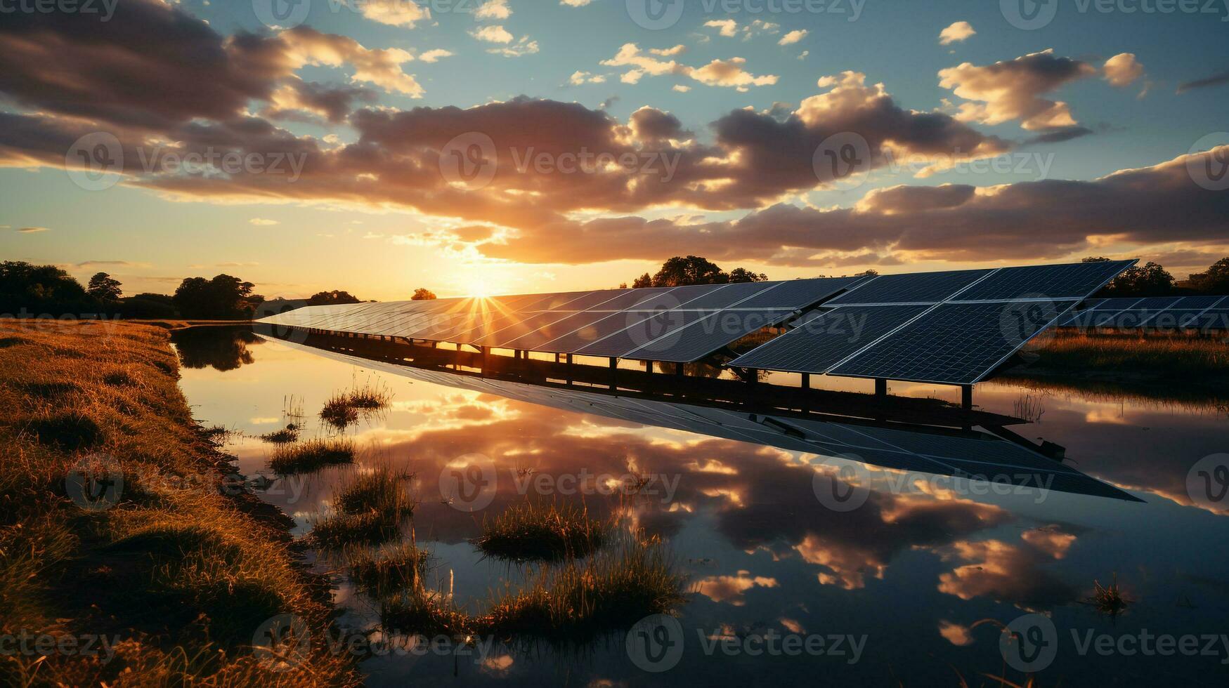 Ai Generated Photograph Renewable Energy Sources In Action Such As
