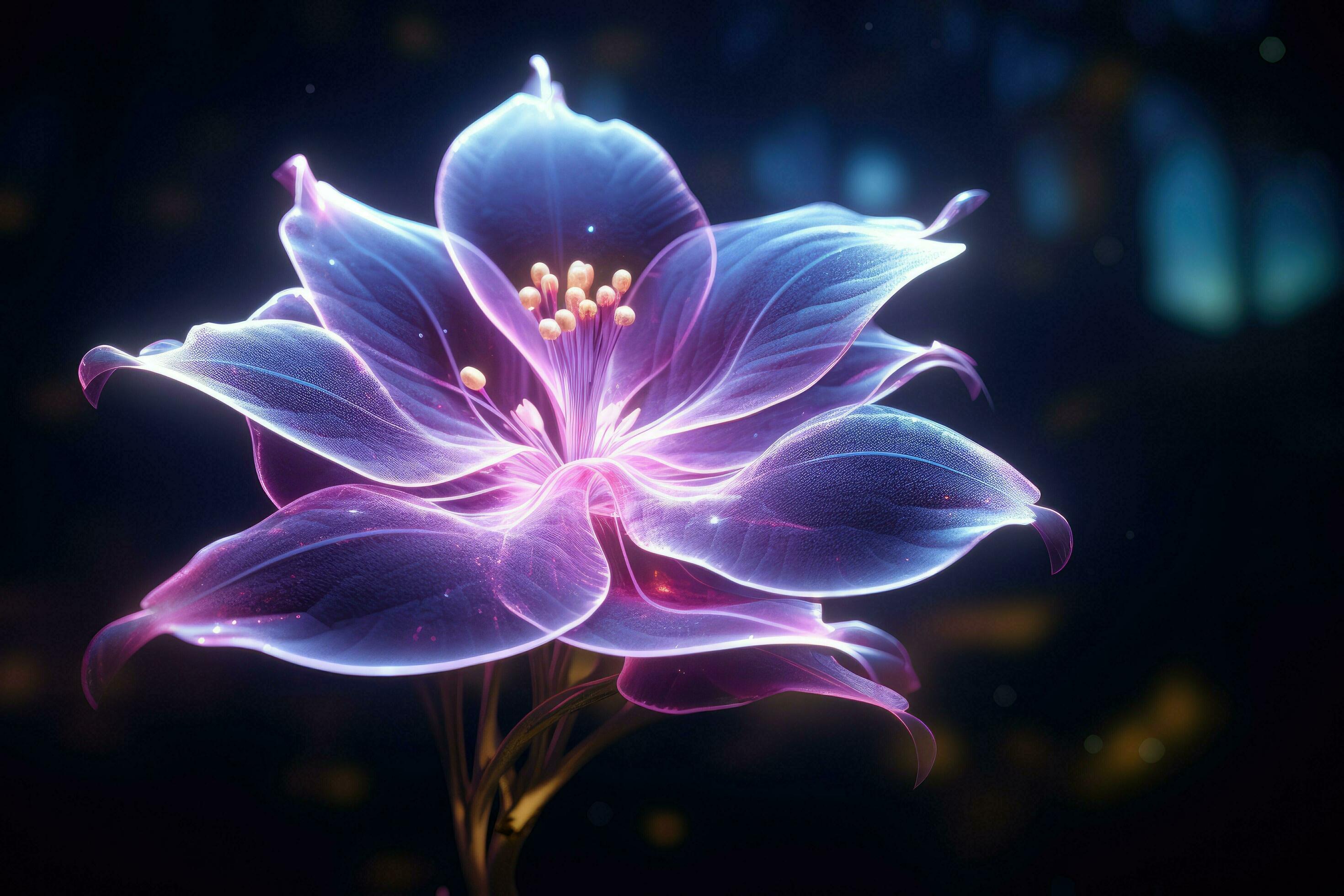 AI generated Glowing flower wallpaper, lose up of flower Ai generated ...