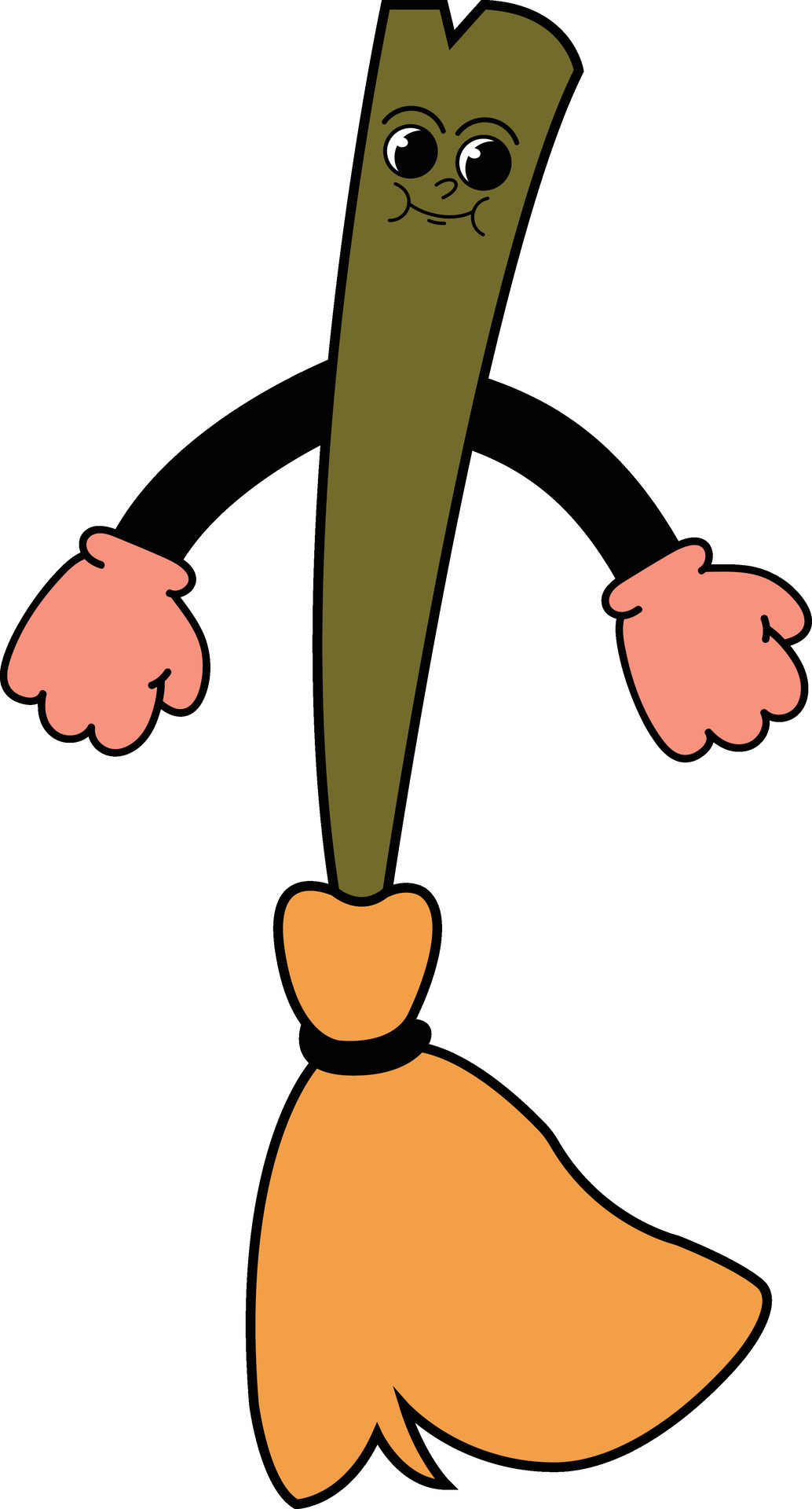 Broom Cartoon Character Sweep Floor Vectorcartoon Character Broom Stock Llection