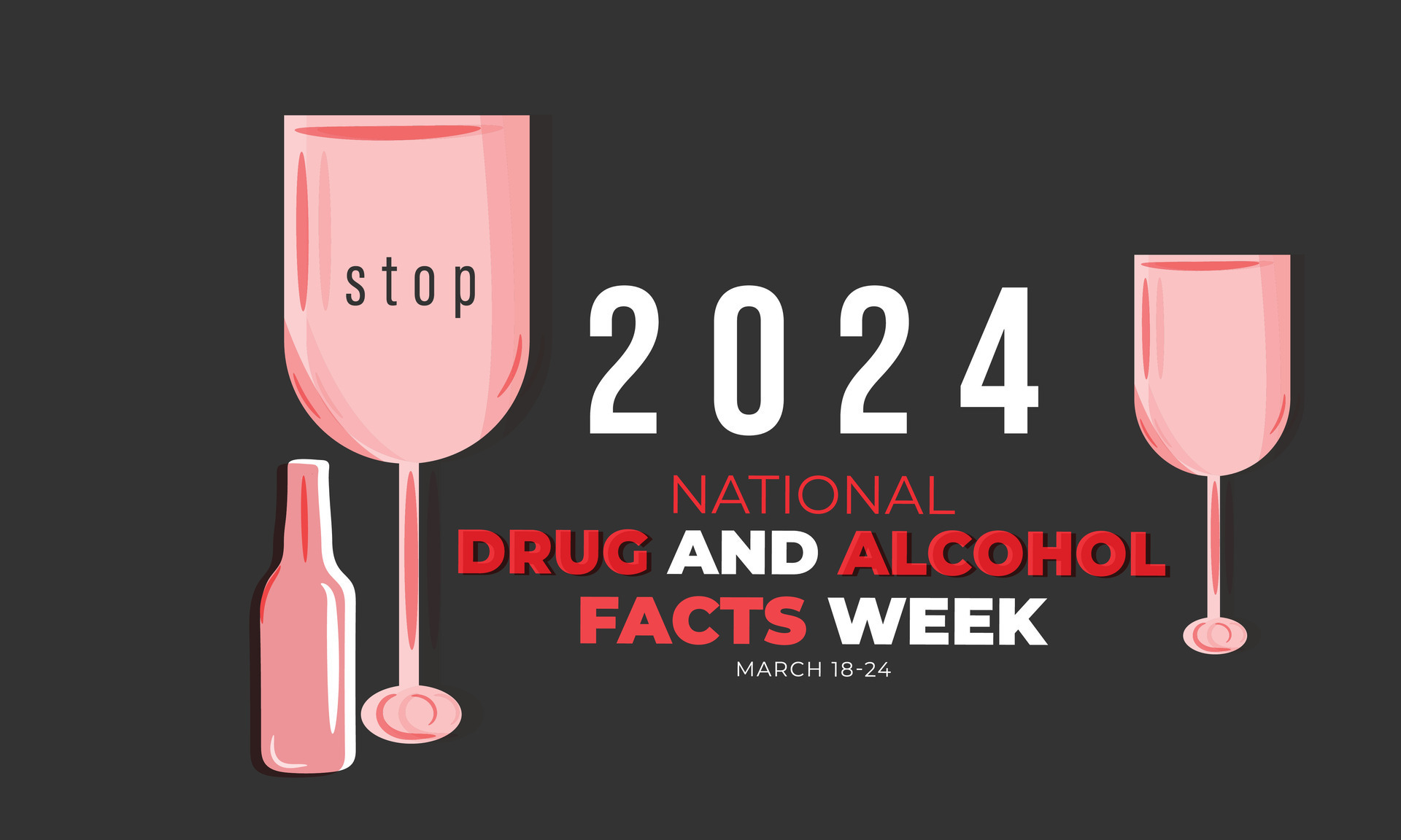 National Drug And Alcohol Facts Week Background Banner Card Poster