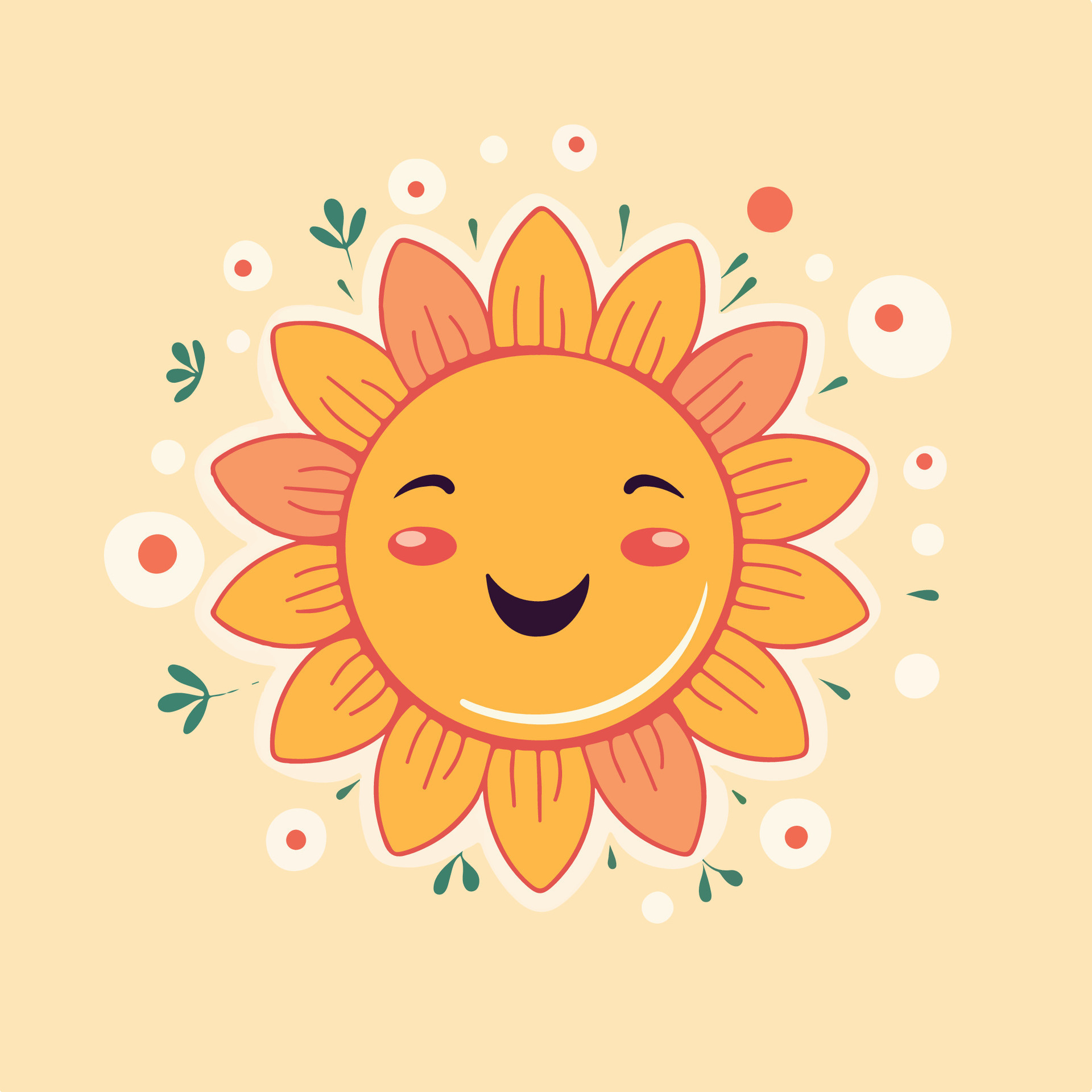 Smiling Sun Vector 35658915 Vector Art At Vecteezy