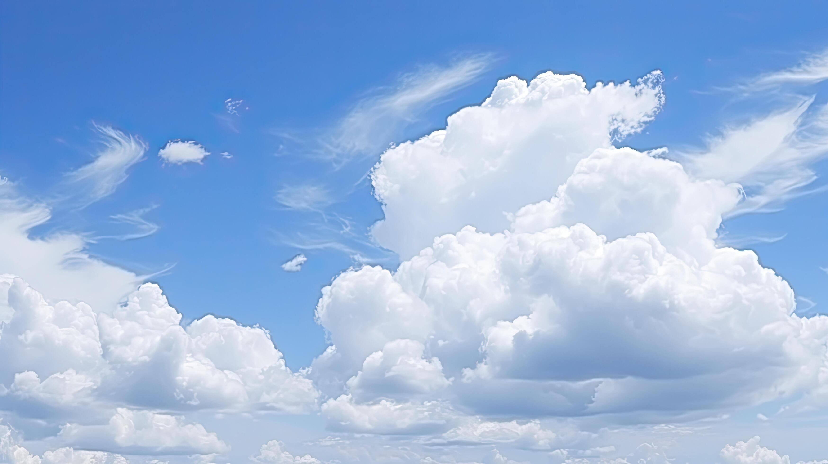 AI generated Blue sky with clouds background 35659137 Stock Photo at Vecteezy