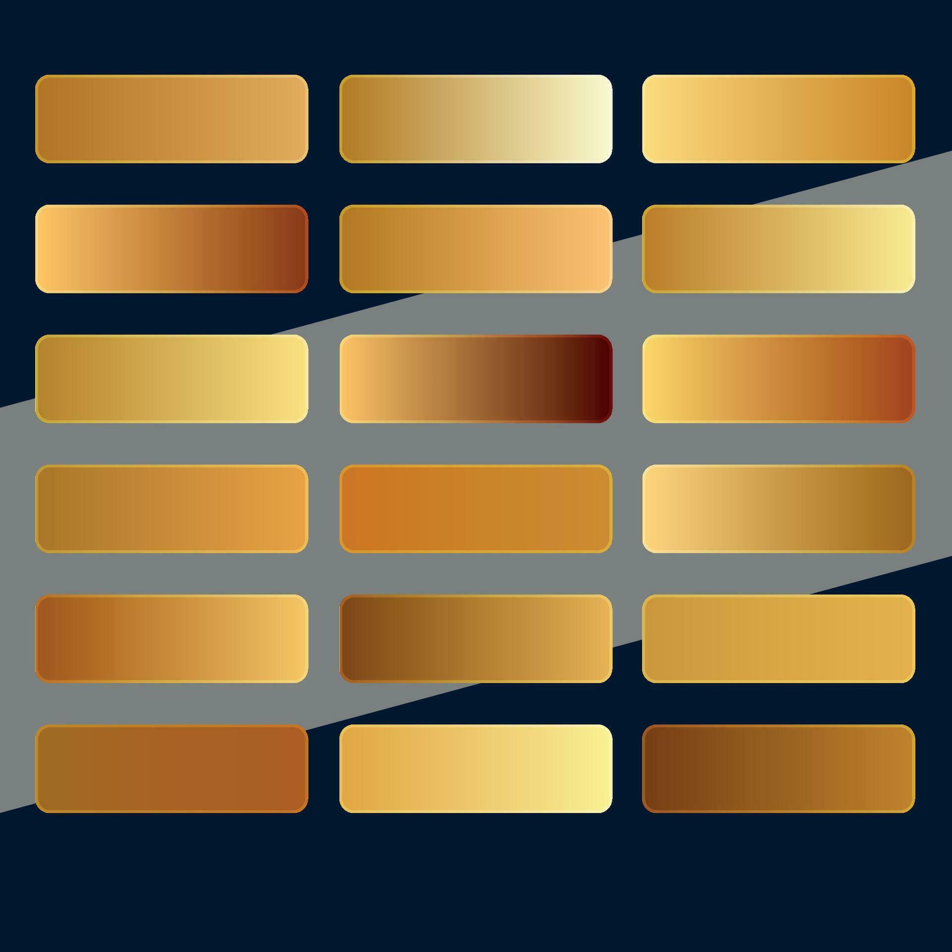 Gold,golden gradient,pattern,template.Set of colors for design ...