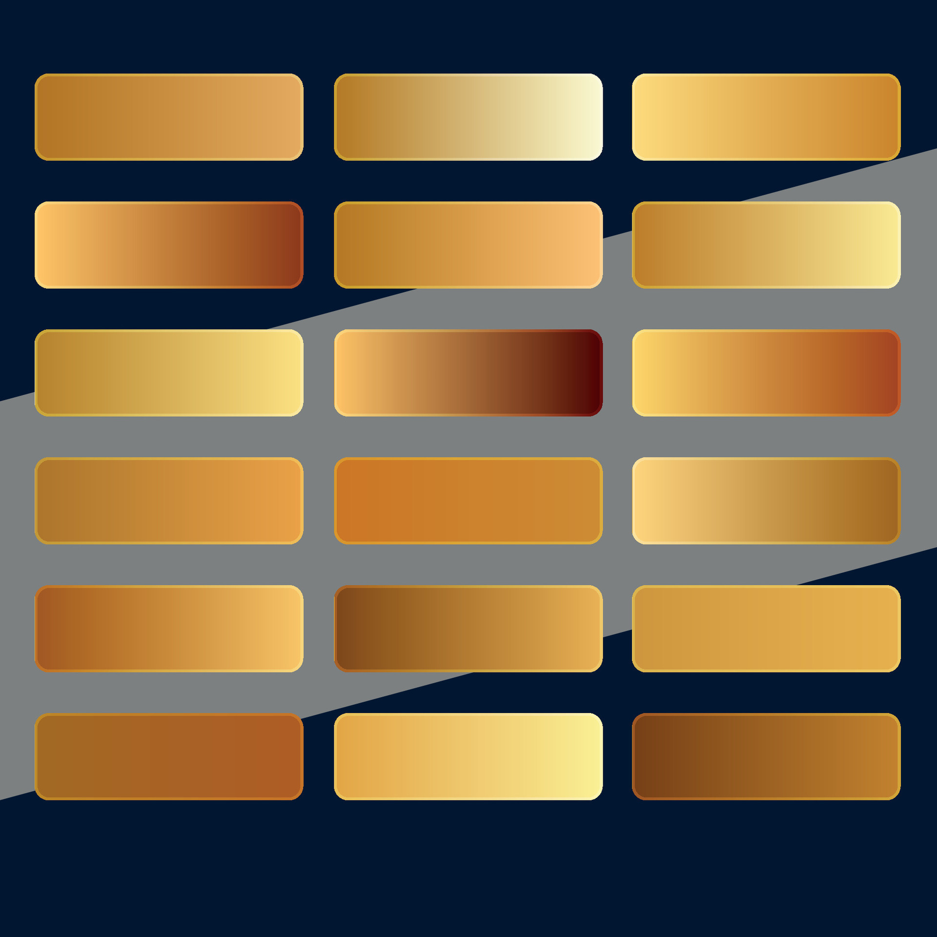 Gold,golden gradient,pattern,template.Set of colors for design ...