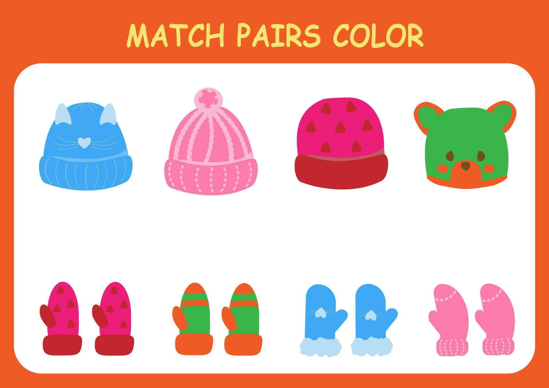 Find Pairs Of Objects Logic Game For Learning Preschool Activities