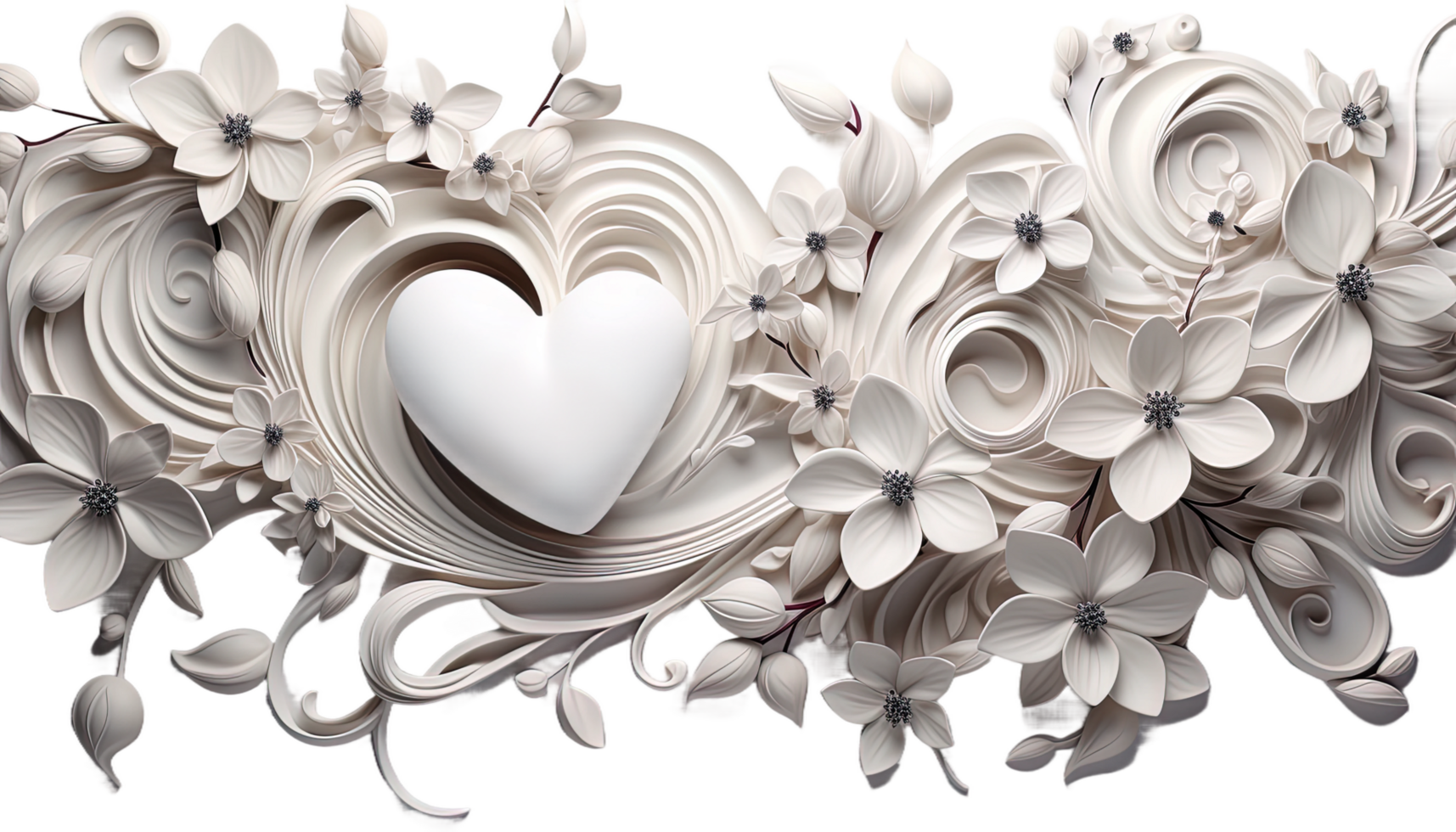 Ai Generated Romantic Flourishes Elegant Valentines Decor Intricate