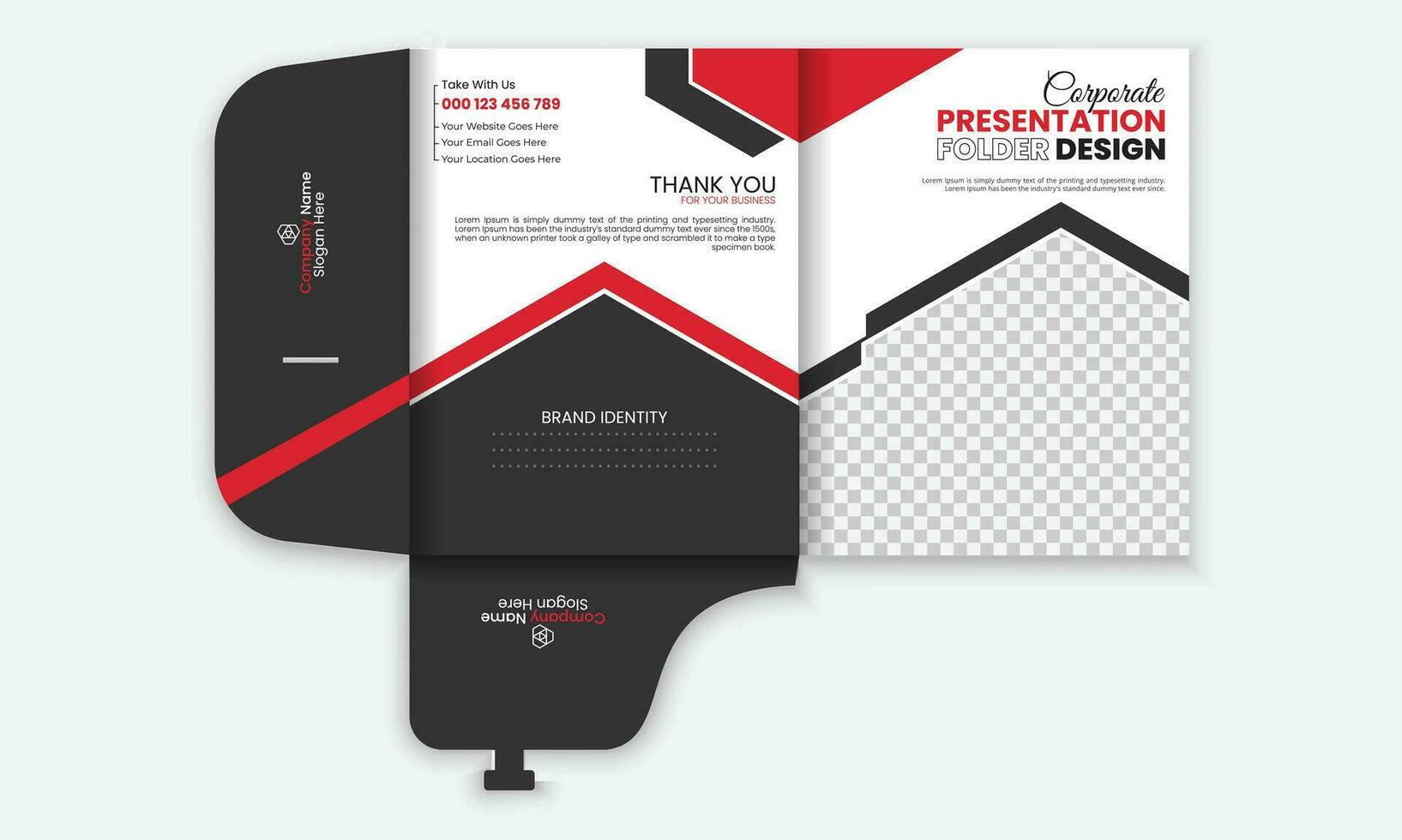 Creative business presentation folder design template. 35668731 Vector ...