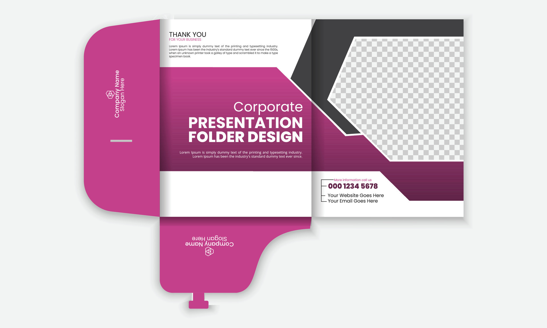 Minimal simple Corporate business presentation folder design template ...