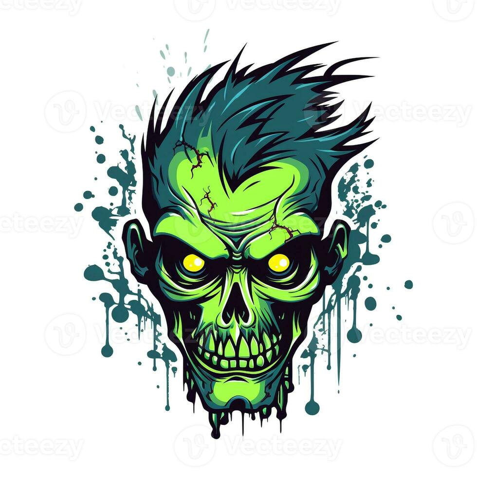 AI generated a comic zombie logo. Generative AI 35671538 Stock Photo at ...