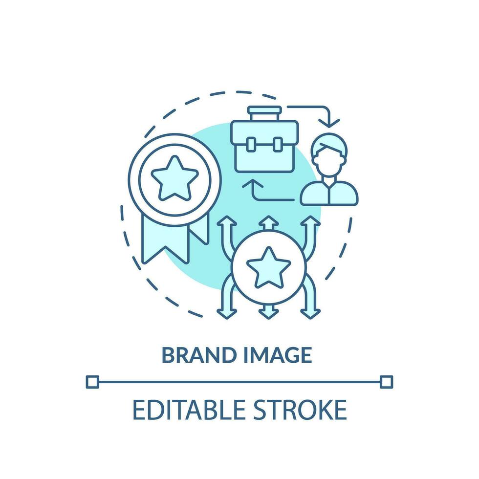 2d Editable Blue Icon Brand Image Concept Simple Monochromatic