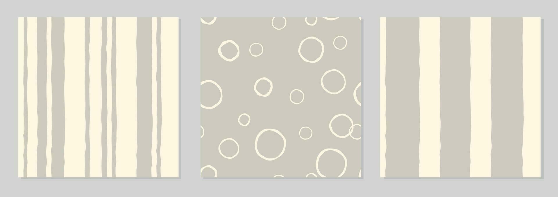 Set of three seamless colorful striped patterns. Gentle trendy abstract ...