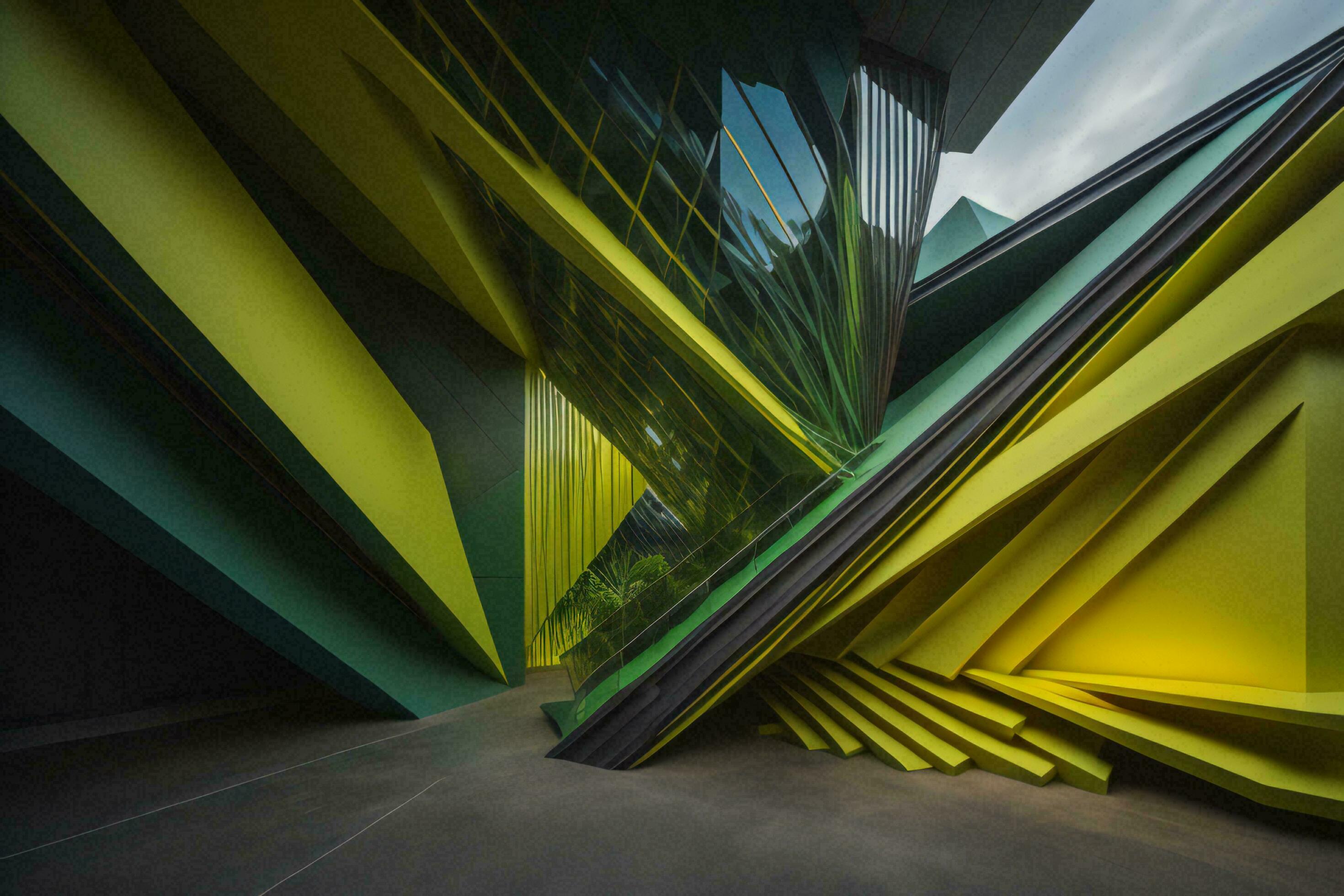 AI generated Modern architecture, detail of a modern office building ...