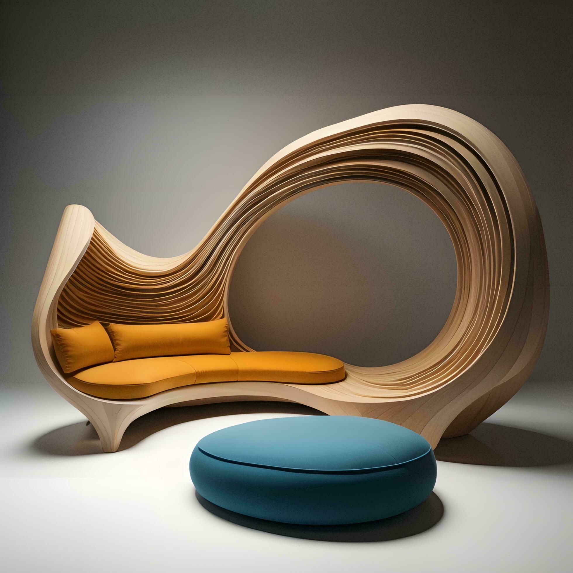AI generated modern chair with cushions in the interior. generative ai ...