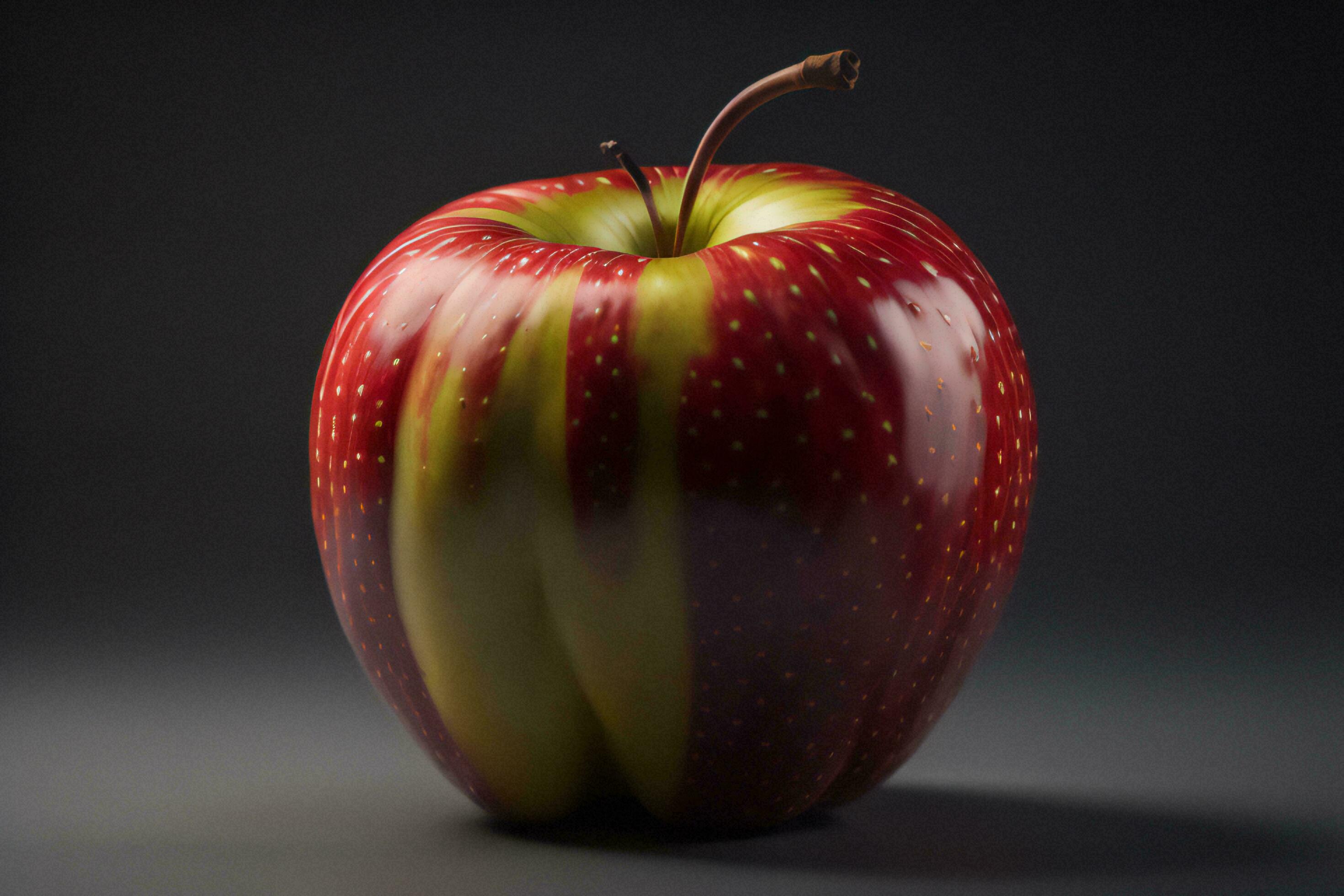 AI generated Red apple on a dark background. ai generated 35678999 ...