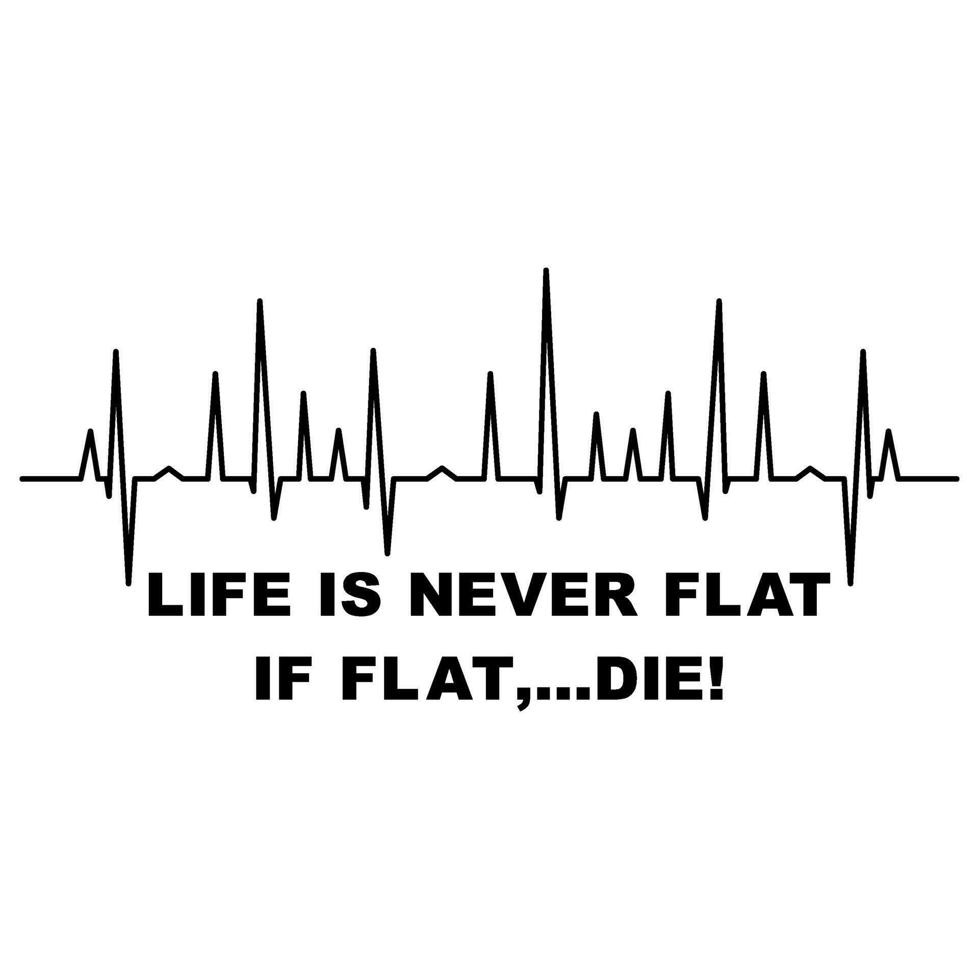 Visual Design For Quote Life Is Never Flat If Flatdie Vector Illustration 35686224