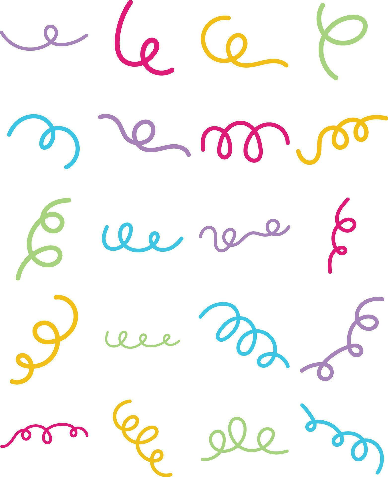 Squiggle Line Elements Set 35688978 Vector Art at Vecteezy