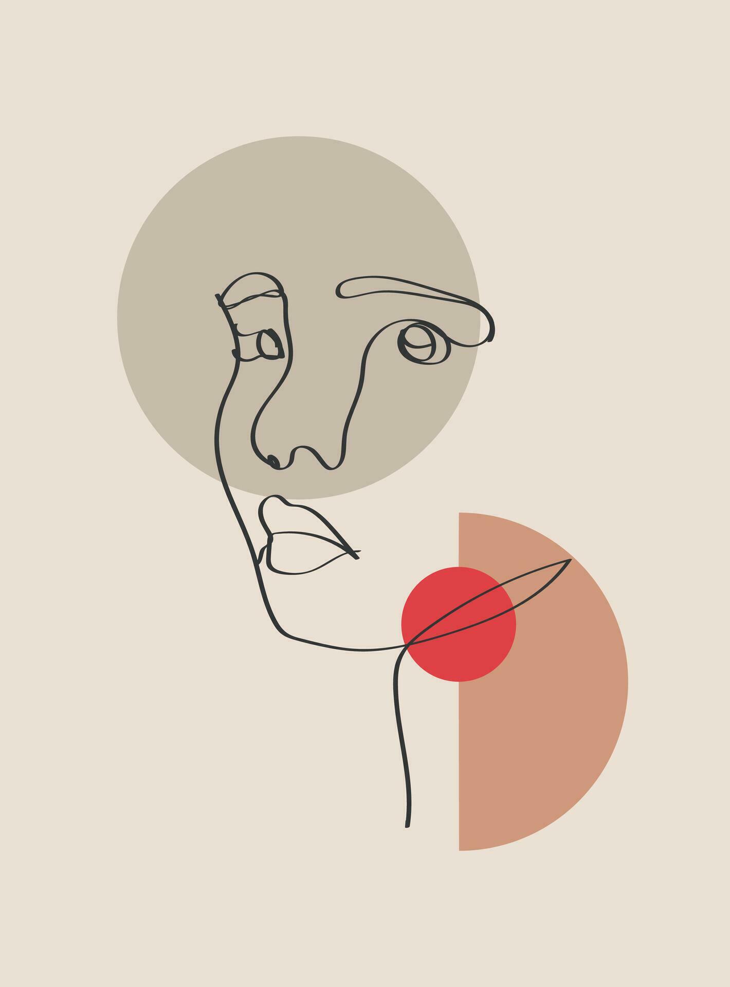 Minimal Art drawing lines with abstract shapes.Art Abstract Design for ...