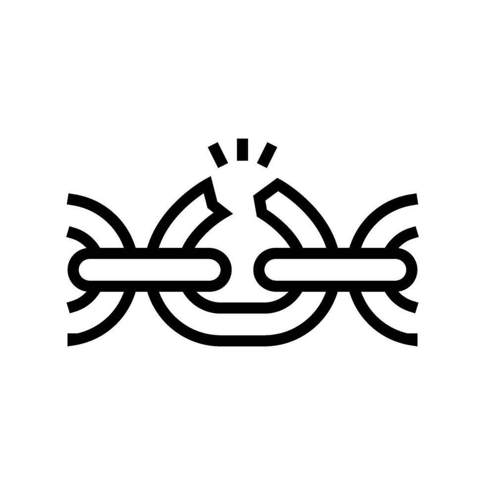 roto enlace línea icono vector ilustración 35690532 Vector en Vecteezy