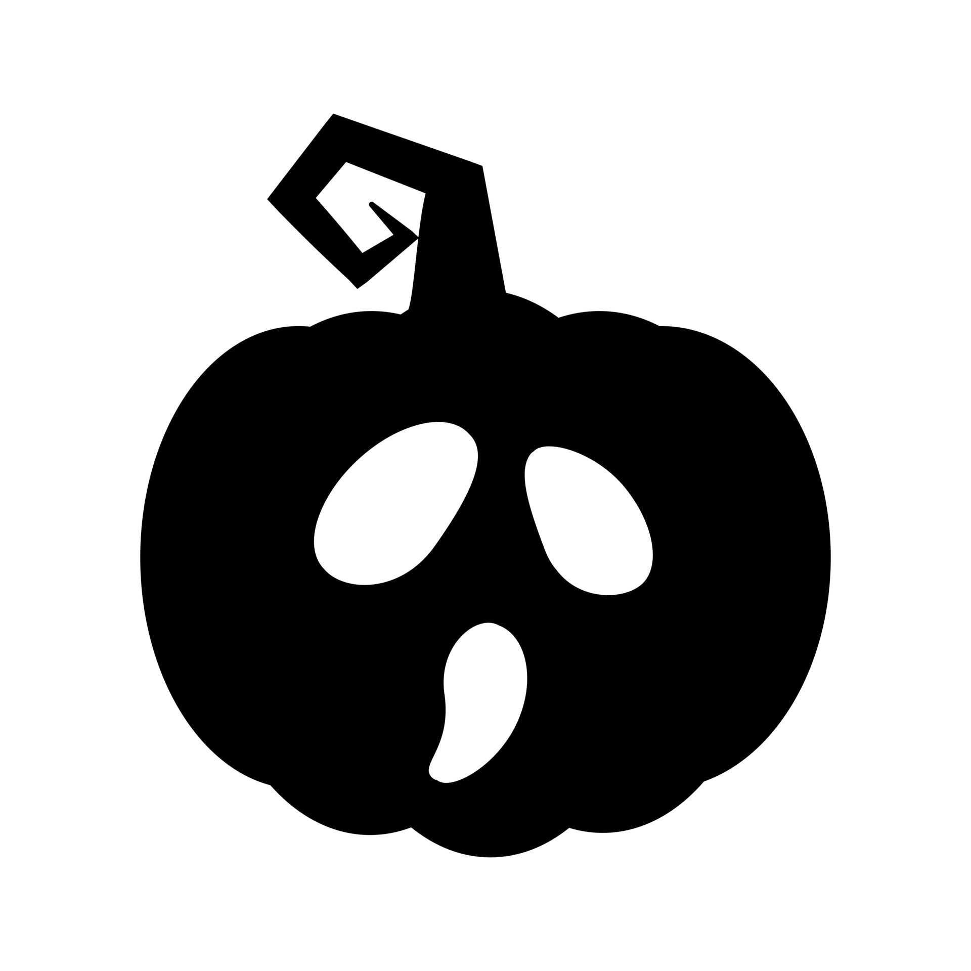 silhouette Halloween pumpkin isolated on white background. vector ...