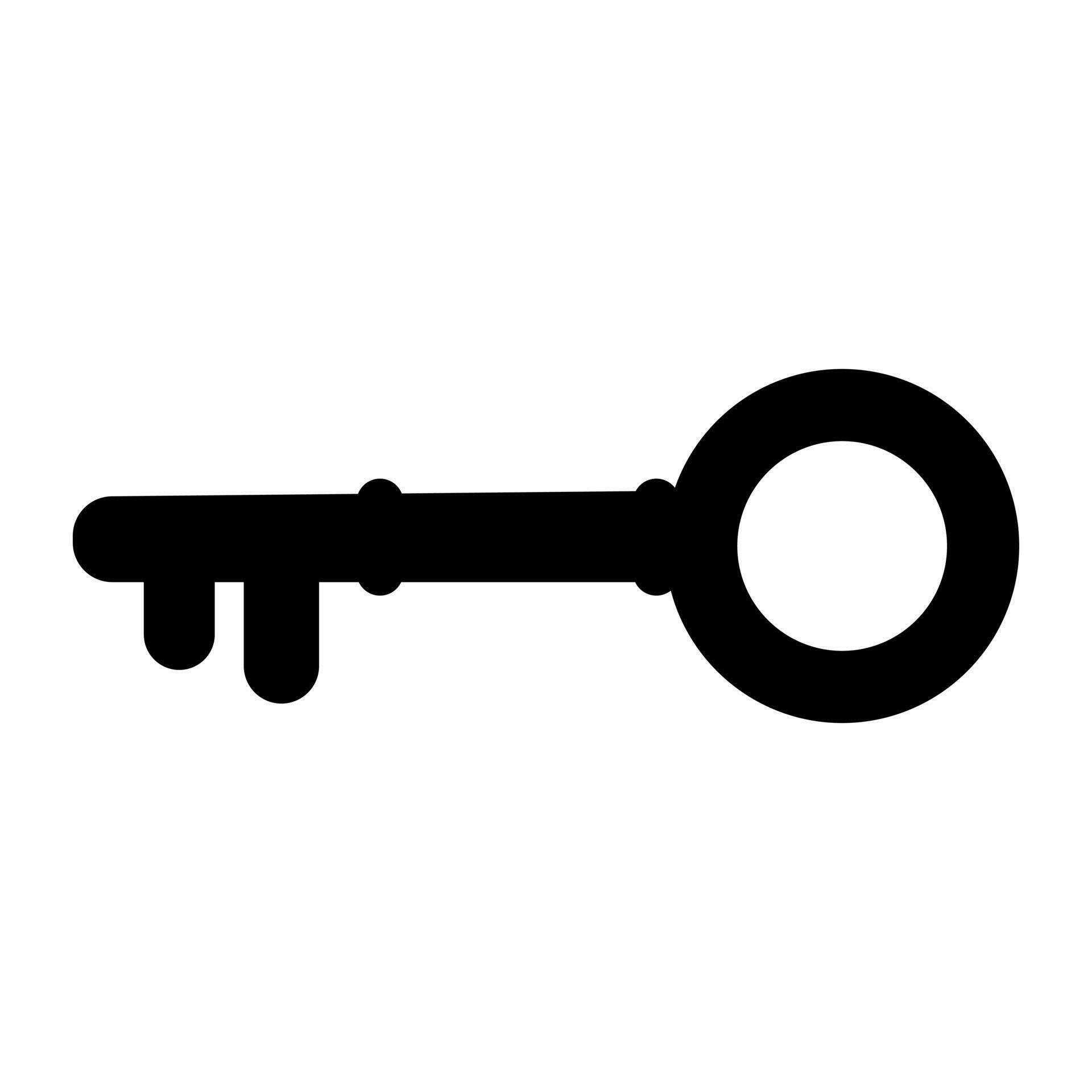 black key icon. isolated on white background. vector illustration ...