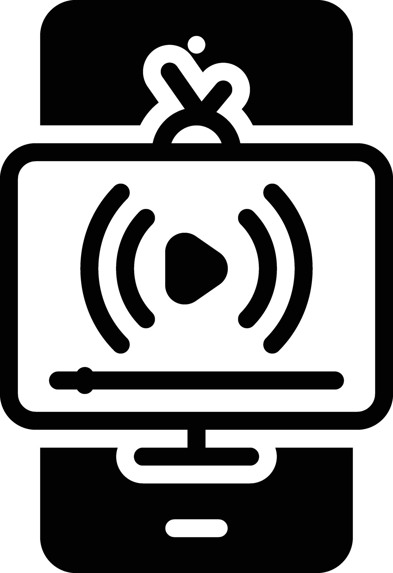 Solid icon for stream 35699526 Vector Art at Vecteezy