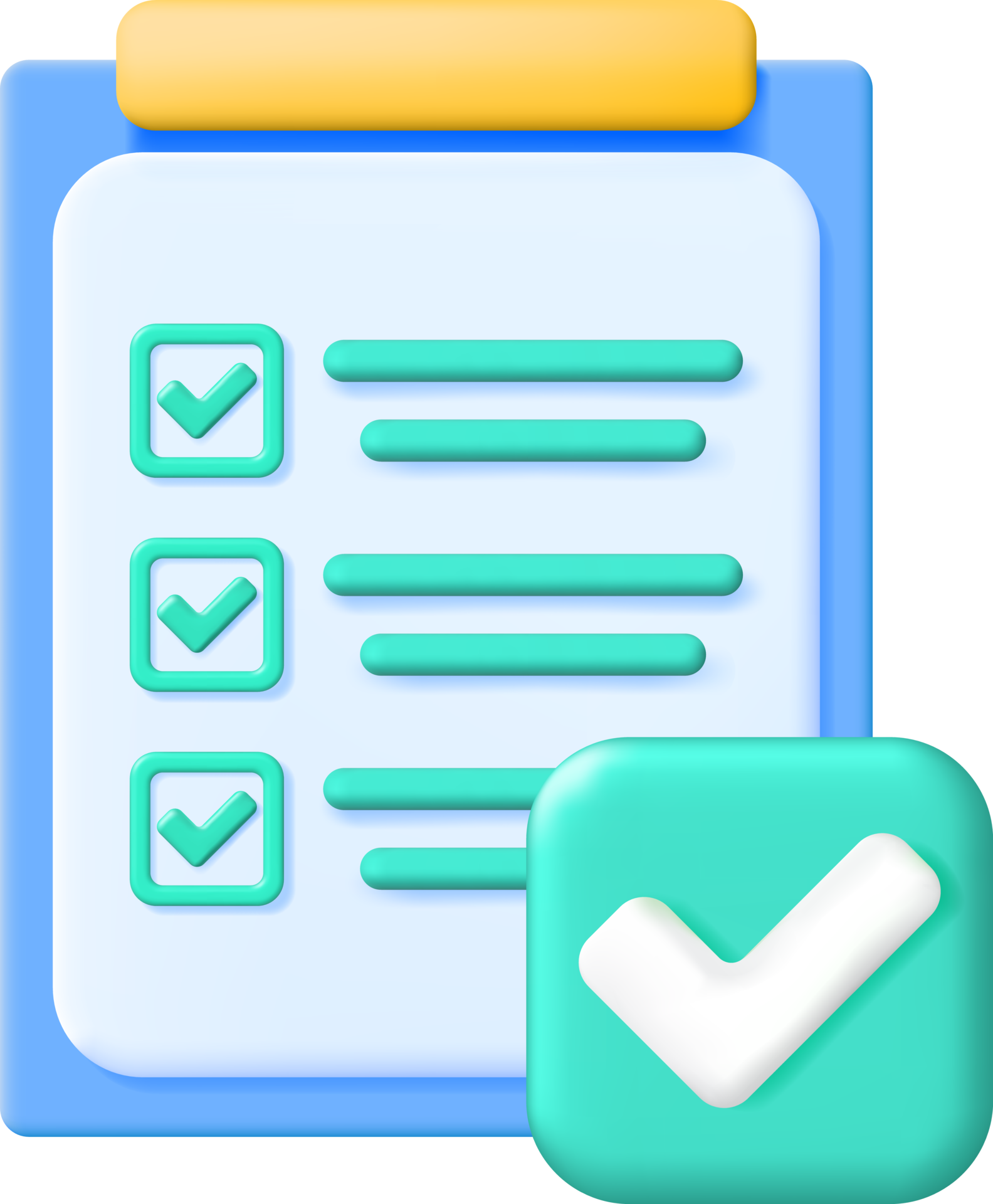 3D Paper Clipboard Holder with Checklist Symbol. 35700046 PNG 3D Paper Clipboard Holder with Checklist Symbol. 35700046 PNG