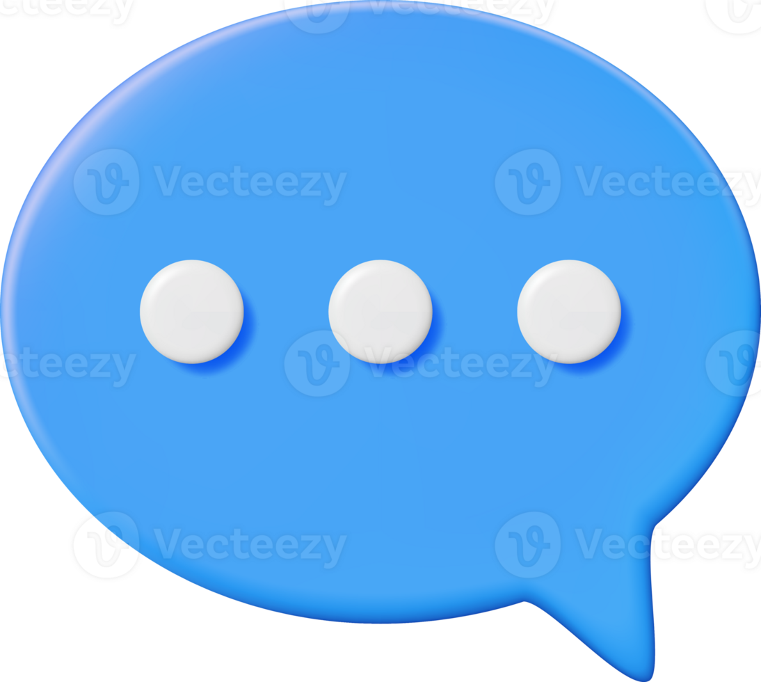 3D Blank Speech Bubble 35700228 PNG